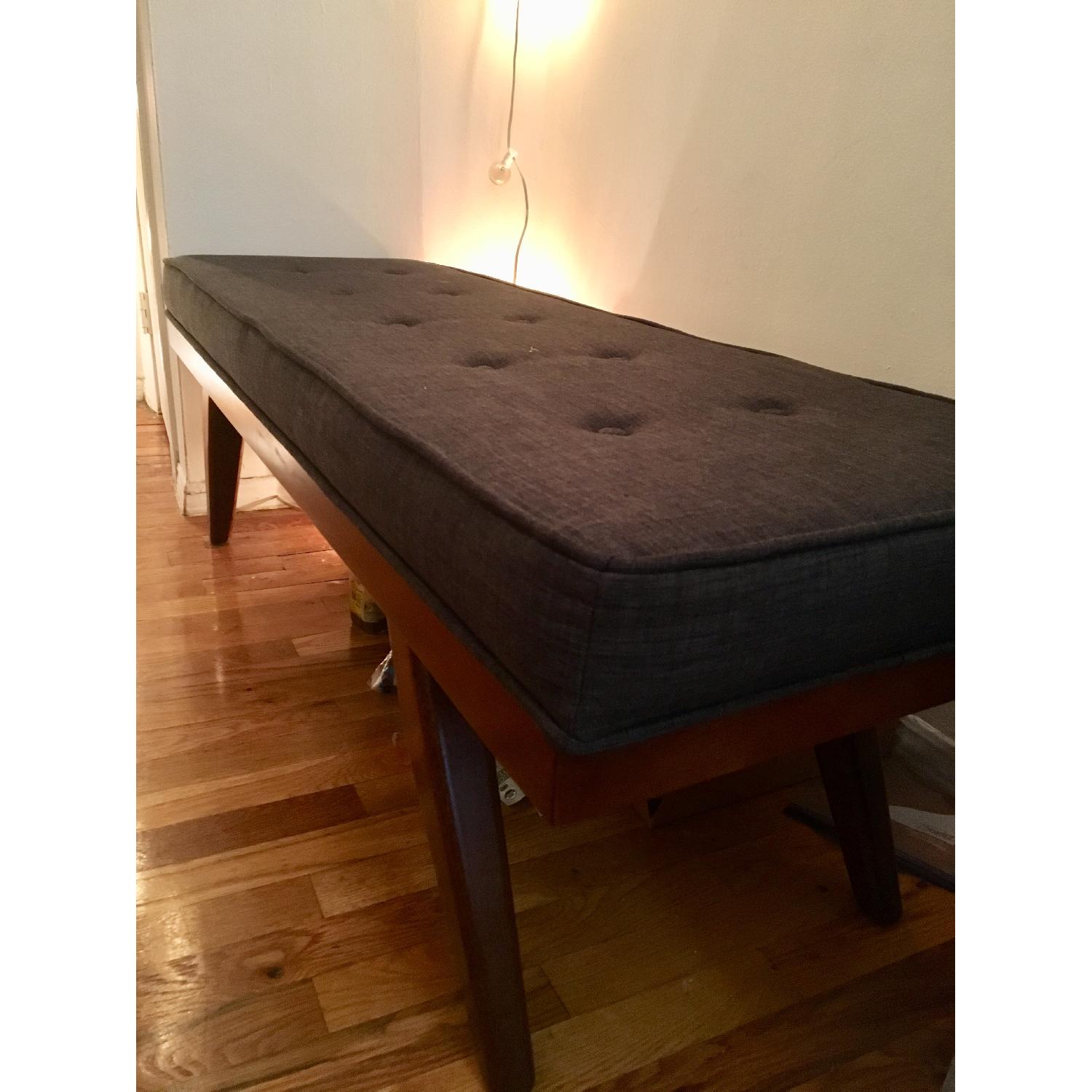 Harbin Upholstered Wood Bench - AptDeco