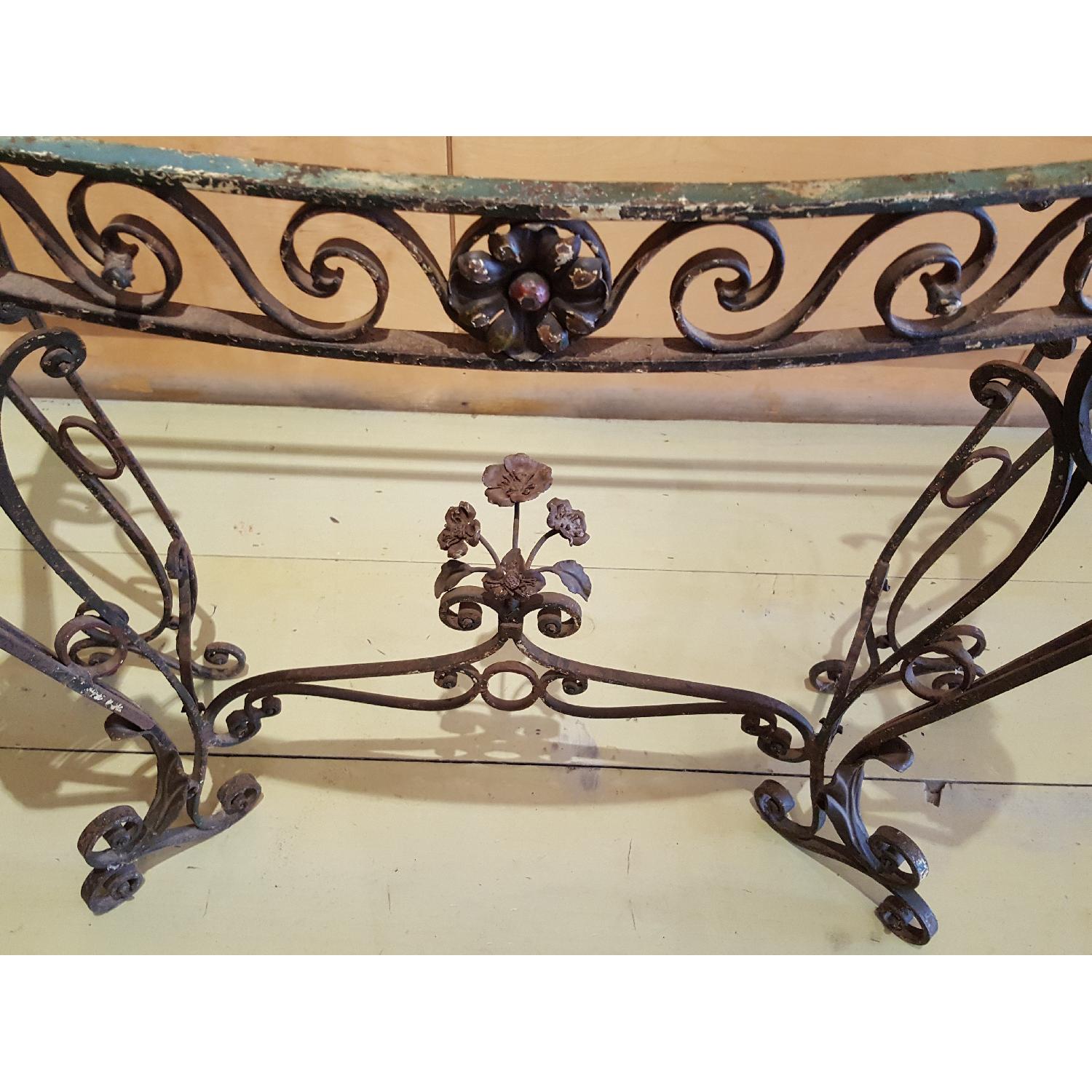 Vintage Wrought Iron Console - AptDeco