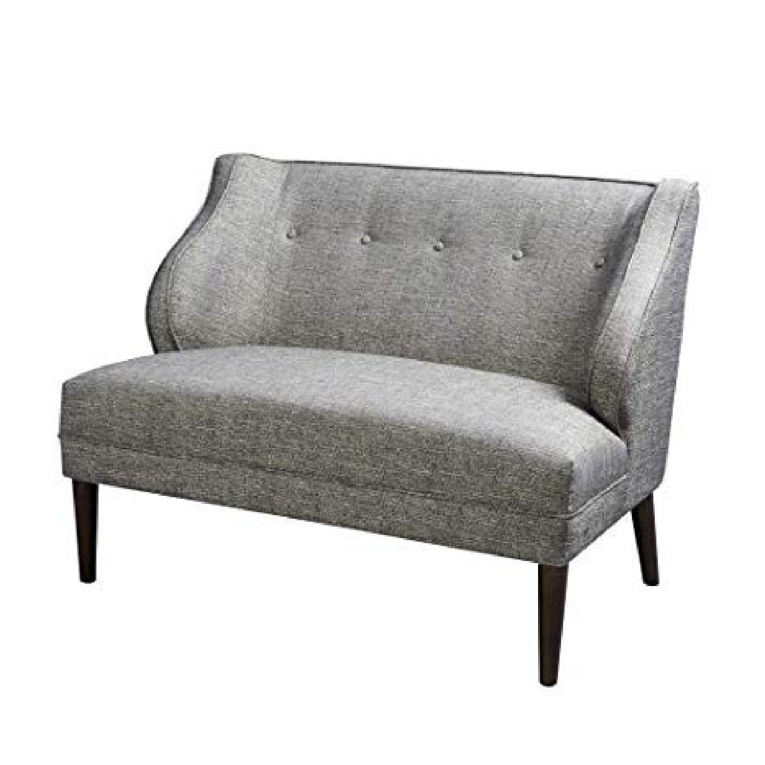 Madison Park Armelle Multi Tufted Round Arm Full Seat Settee - AptDeco