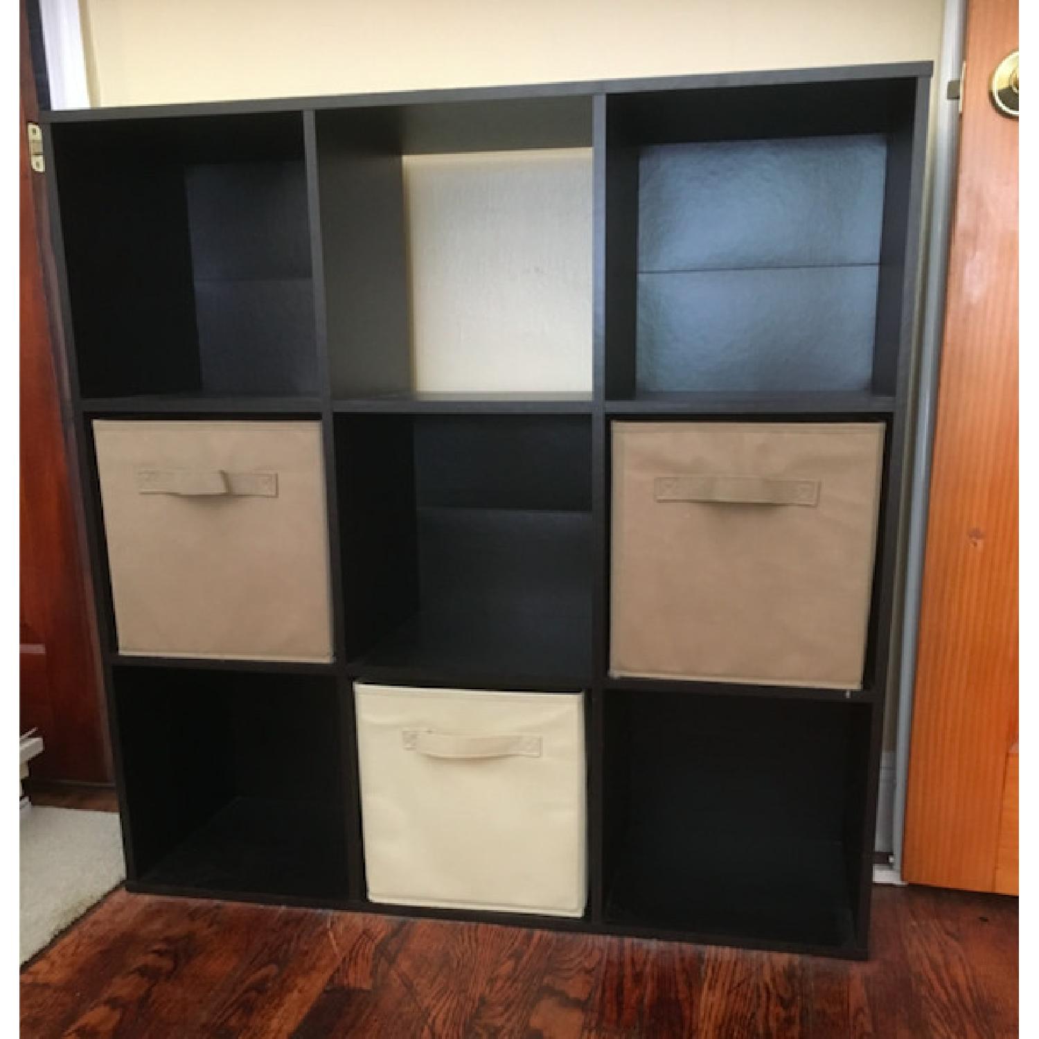 Ikea Cubby Bookshelf w/ 3 Fabric Inserts - AptDeco