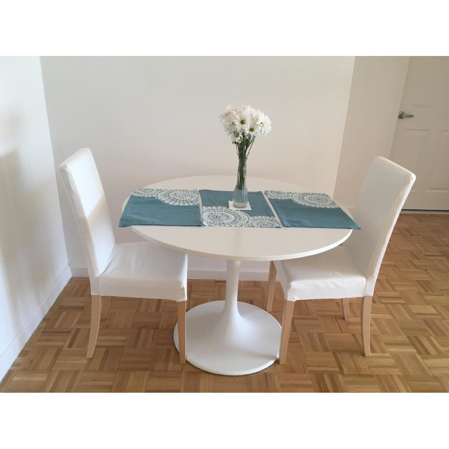 Ikea Docksta Dining Table w/ 2 Chairs - AptDeco