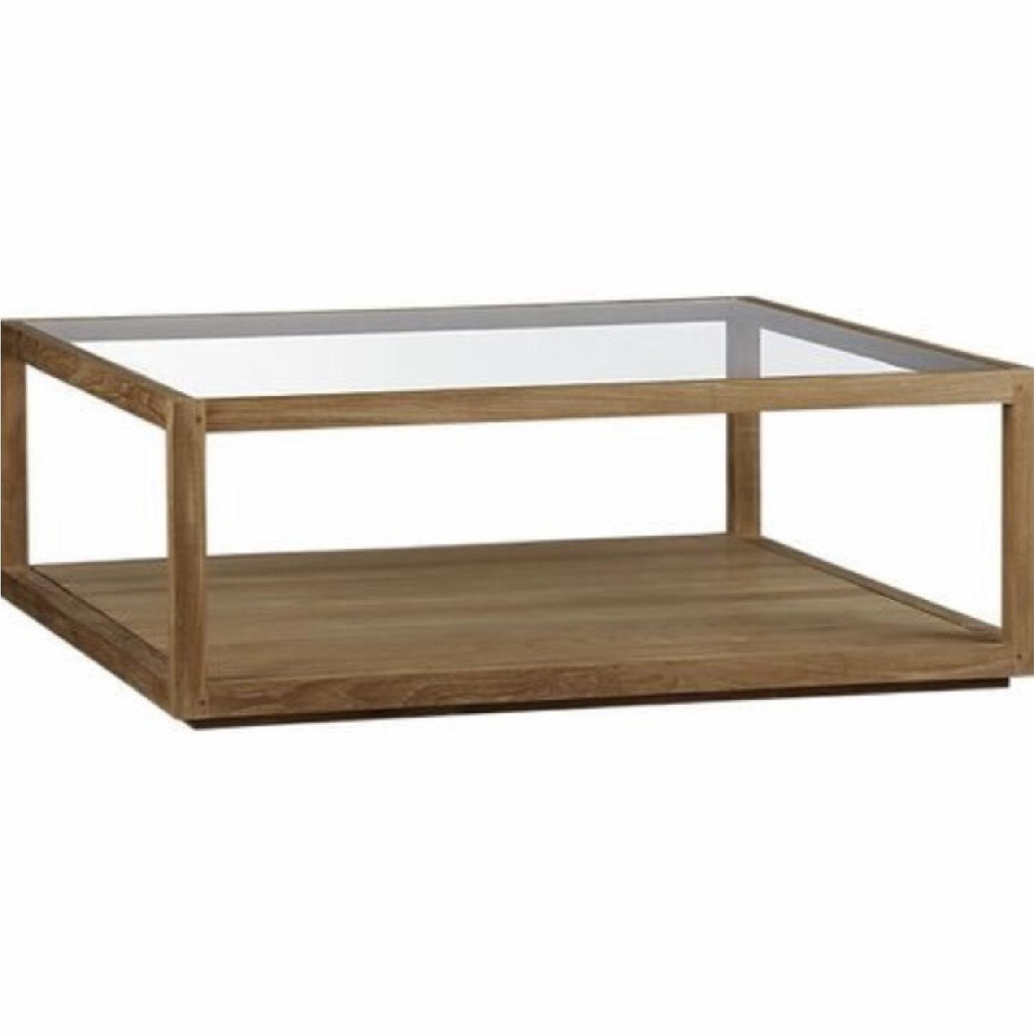 Crate & Barrel Structure Square Coffee Table - AptDeco