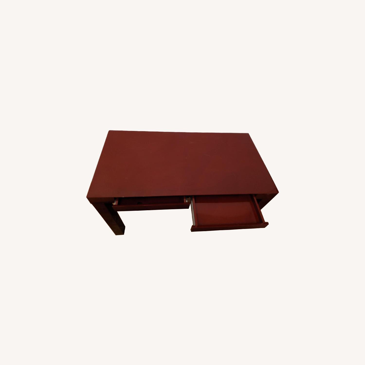 Red 2 Drawer Table/Desk - AptDeco