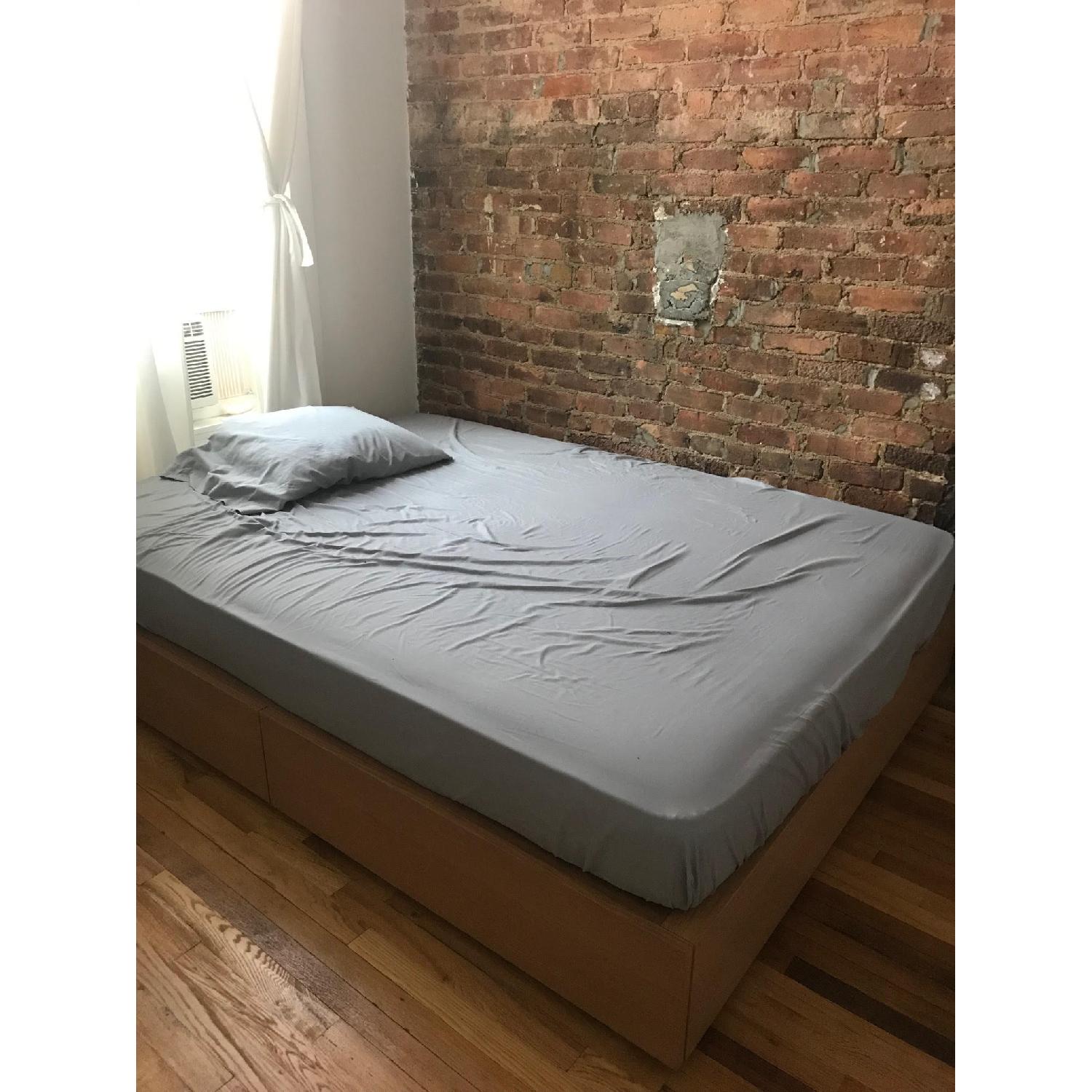 Muji Oak Double Storage Bed - AptDeco