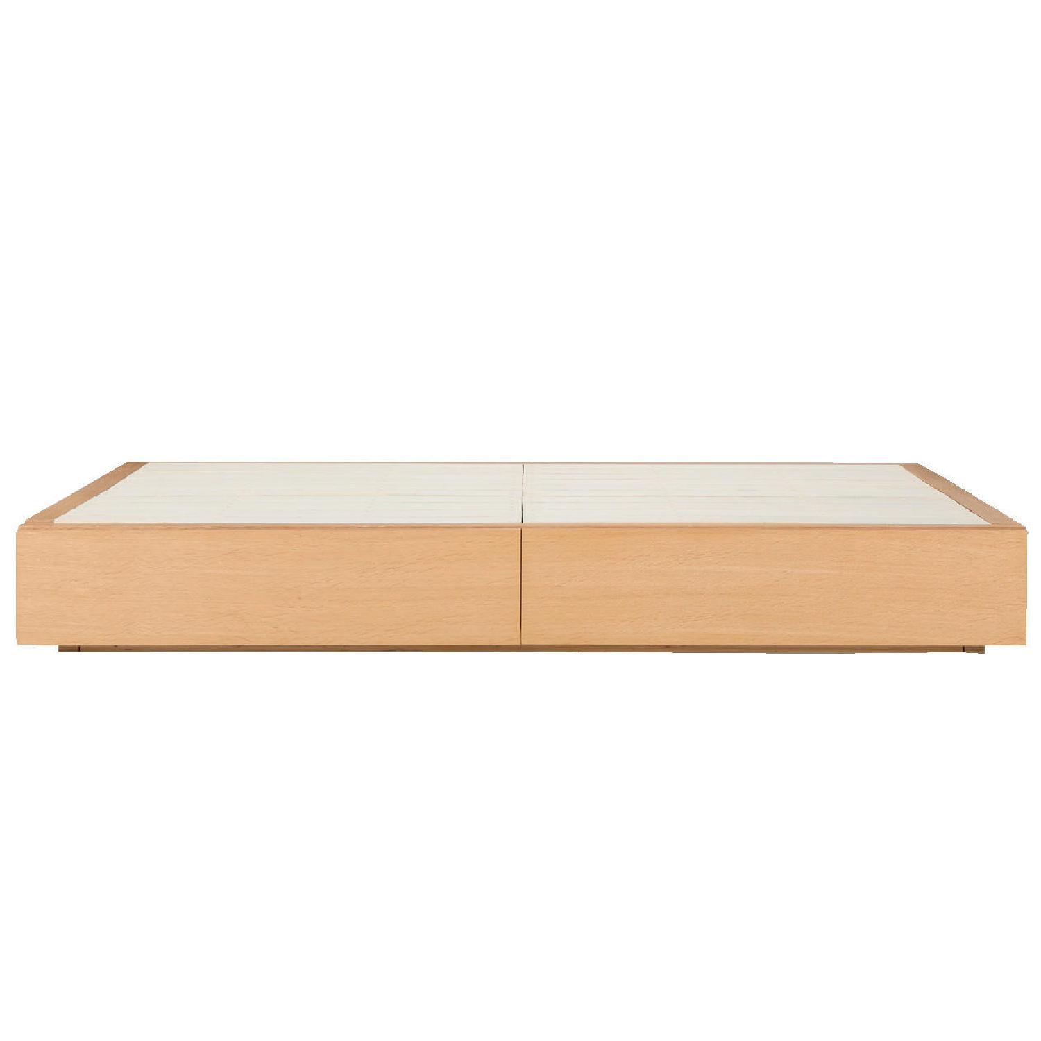 Muji Oak Double Storage Bed - AptDeco