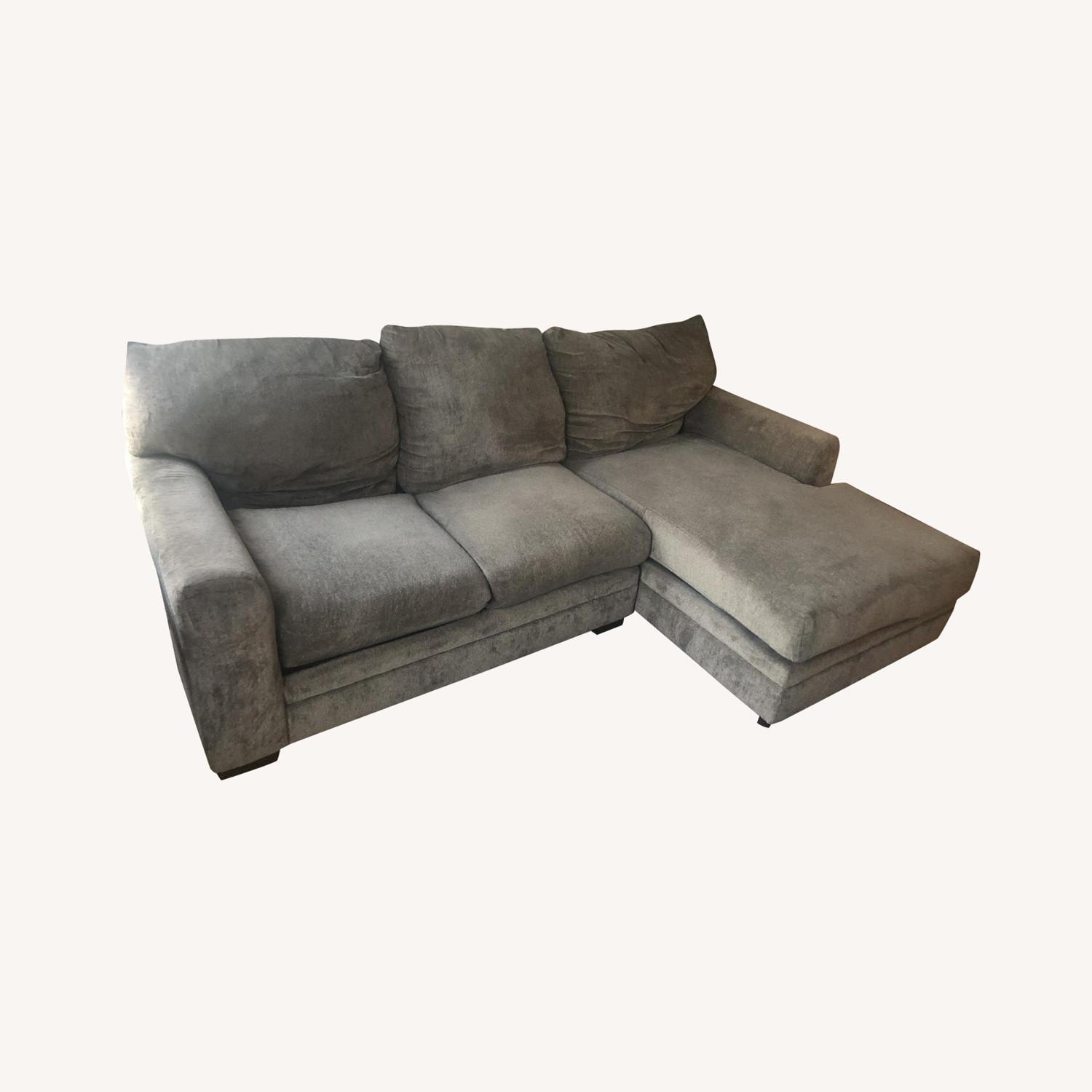 Beige L Shaped 2-Piece Sectional Sofa - AptDeco