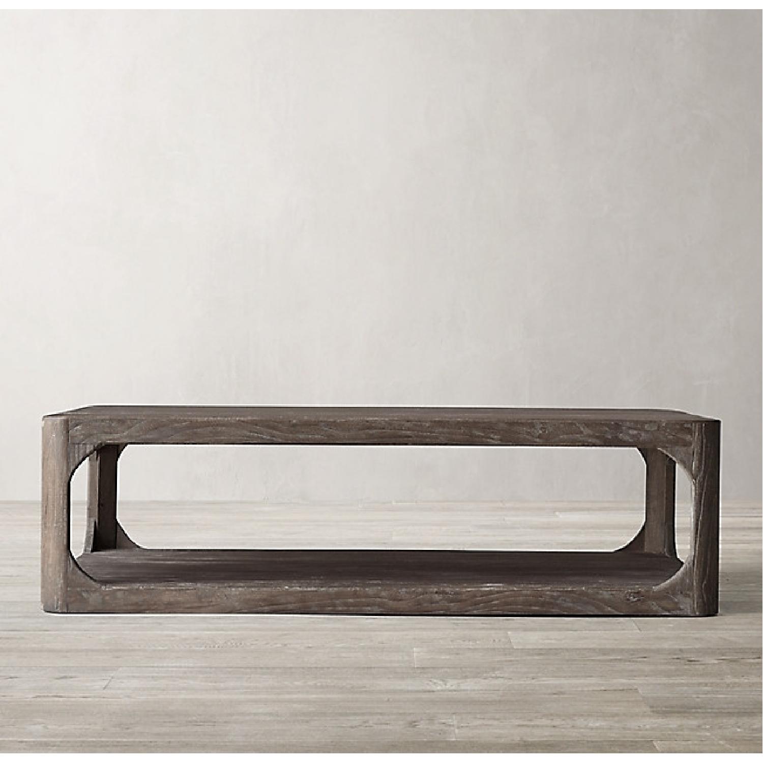 Restoration Hardware Martens Rectangular Coffee Table - AptDeco