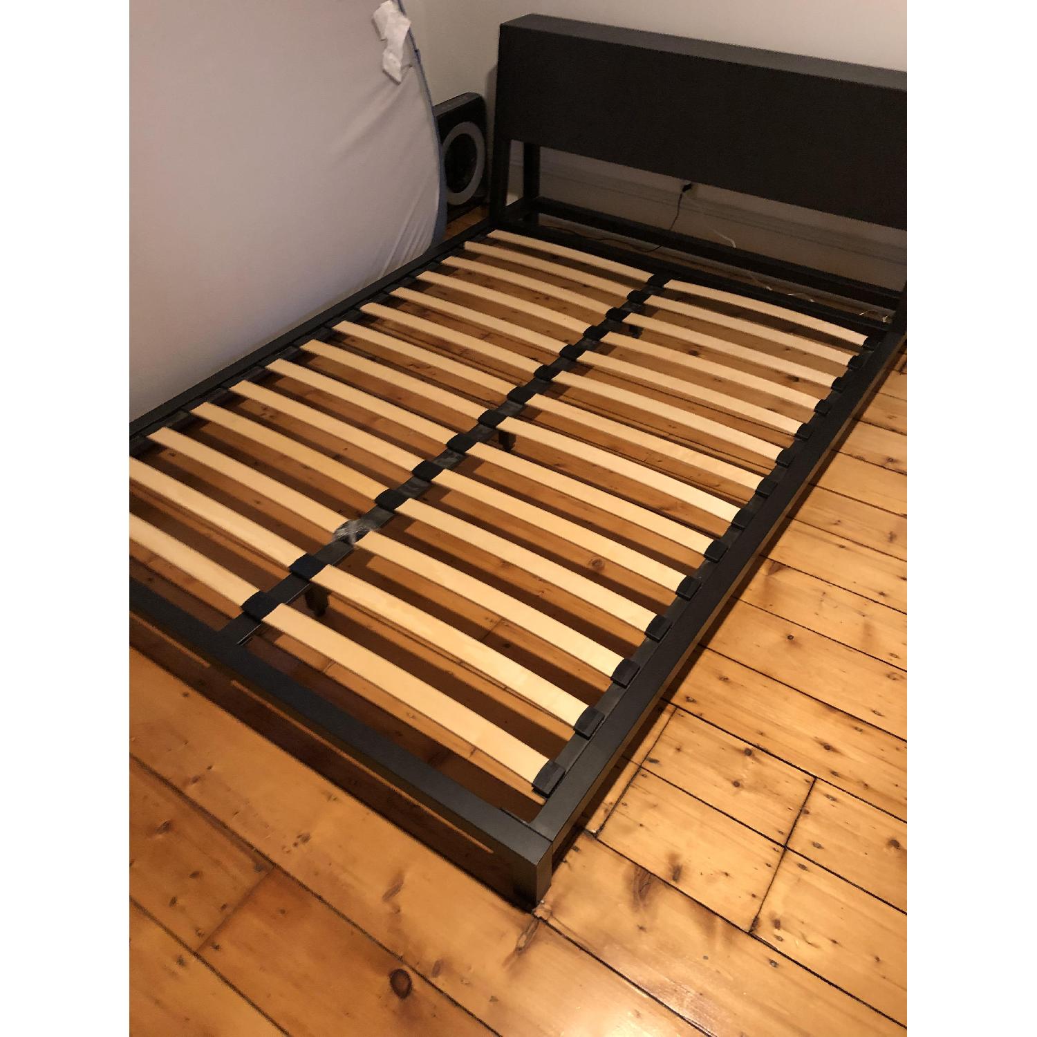 CB2 Alpine Queen Bed in Gunmetal - AptDeco