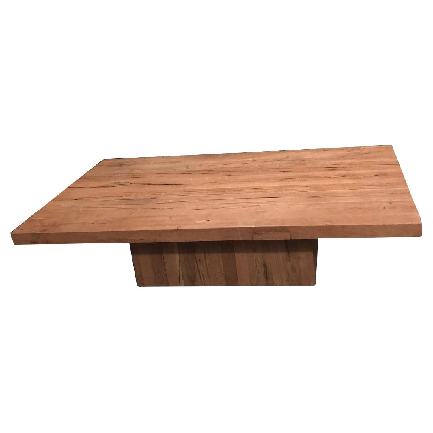Russian oak plinth coffee table store
