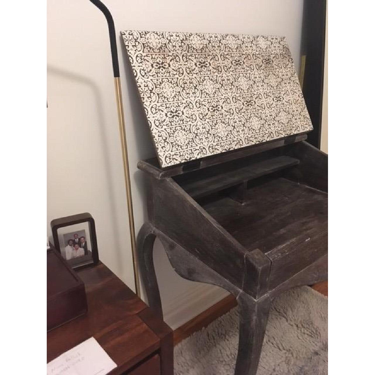 Anthropologie Antique Wood Desk - AptDeco