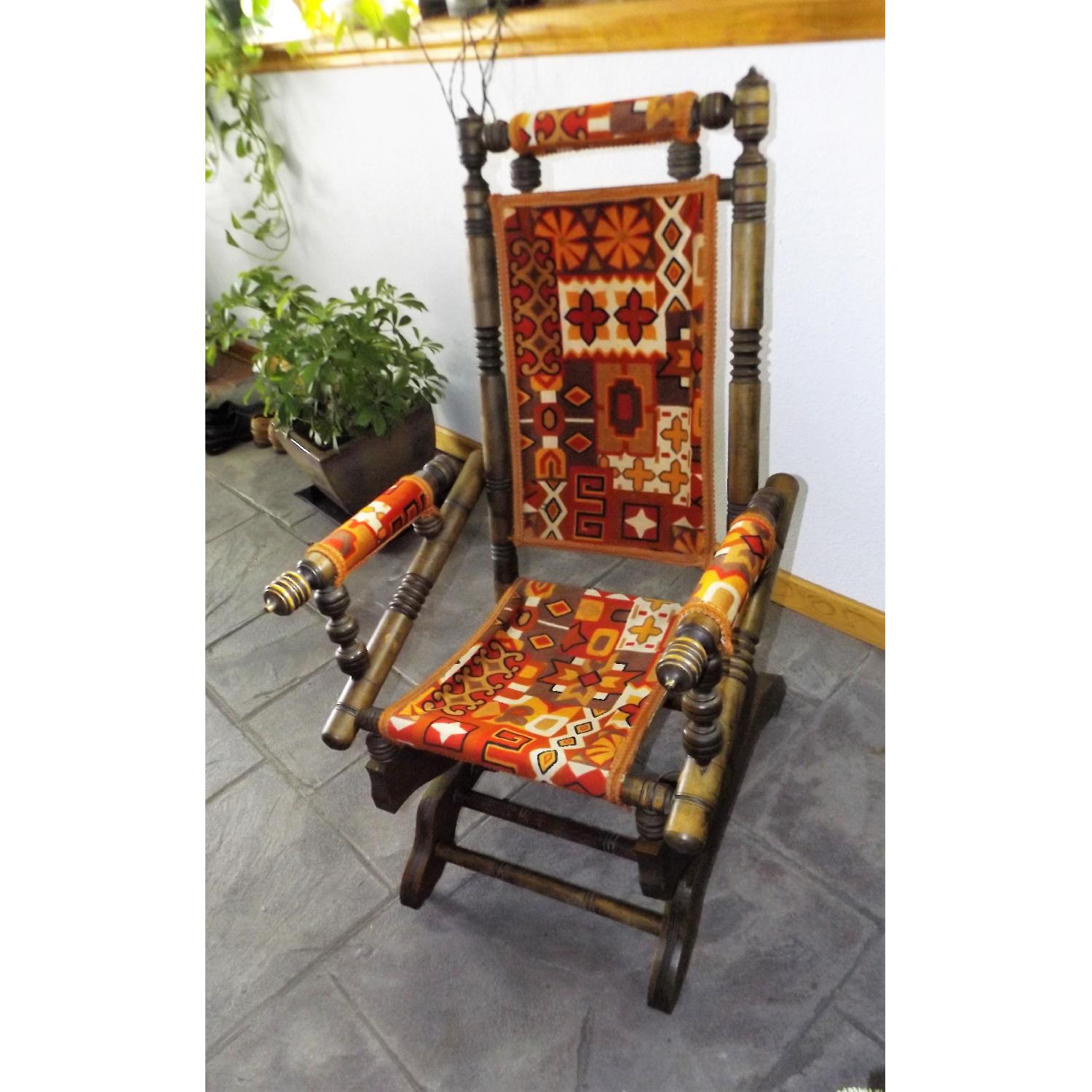 Vintage Platform Spring Rocking Chair - AptDeco