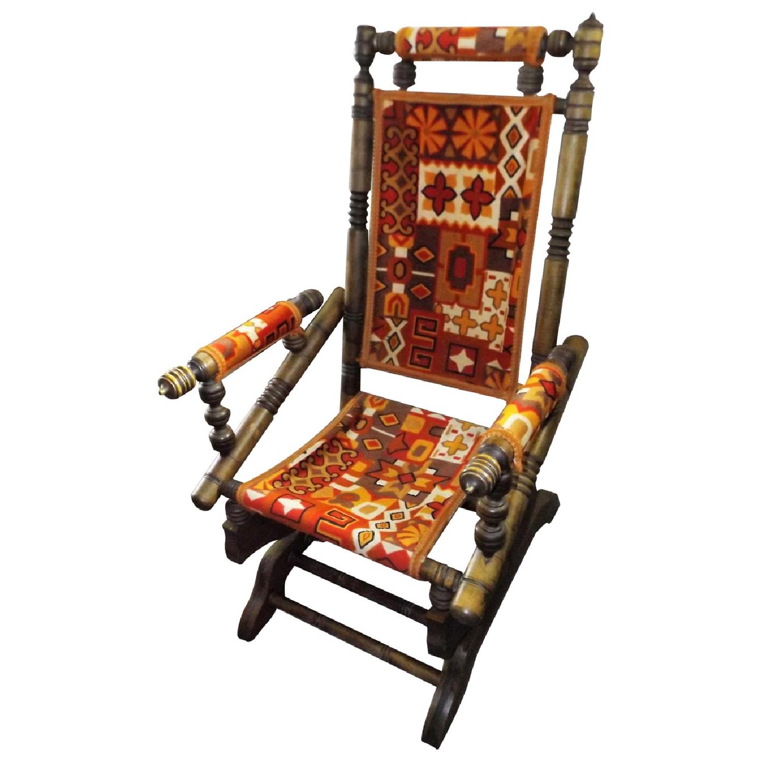 Vintage Platform Spring Rocking Chair - AptDeco