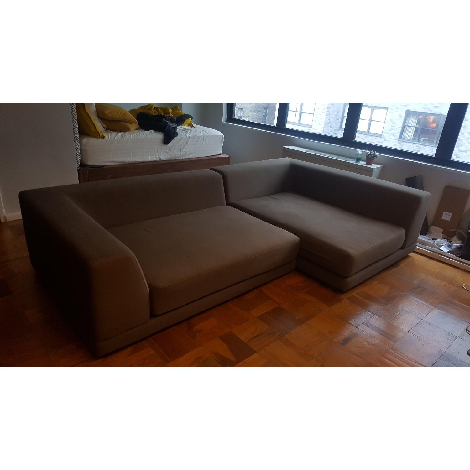 CB2 Uno 2-Piece Sectional Sofa - AptDeco