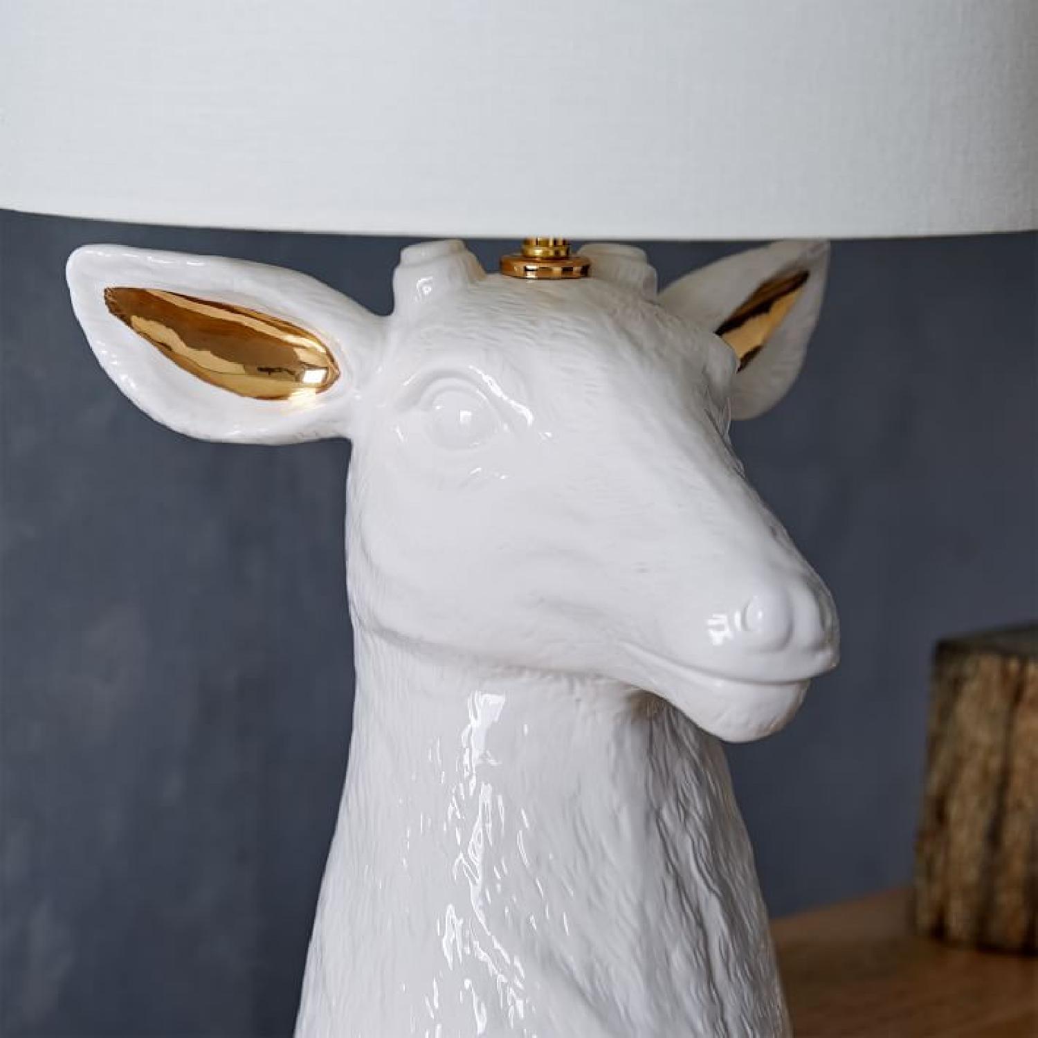 West Elm Ceramic Nature Stag Table Lamp - AptDeco