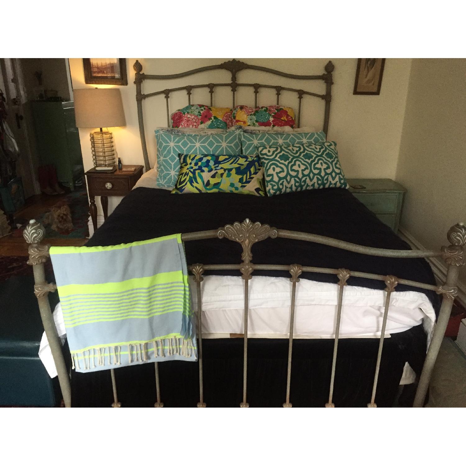 Wesley Allen Merrick Wrought Iron Queen Bed - AptDeco