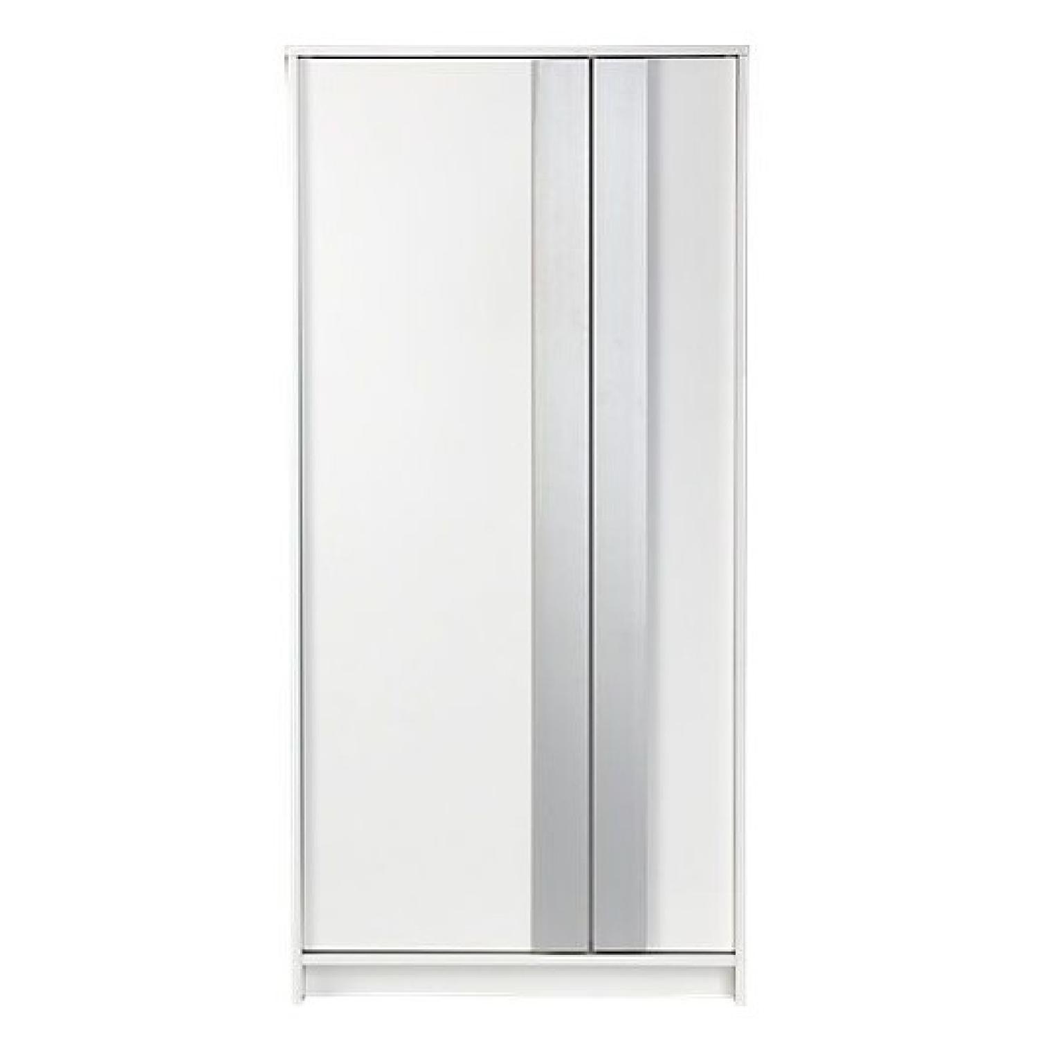 CB2 Modern White Wardrobe - AptDeco