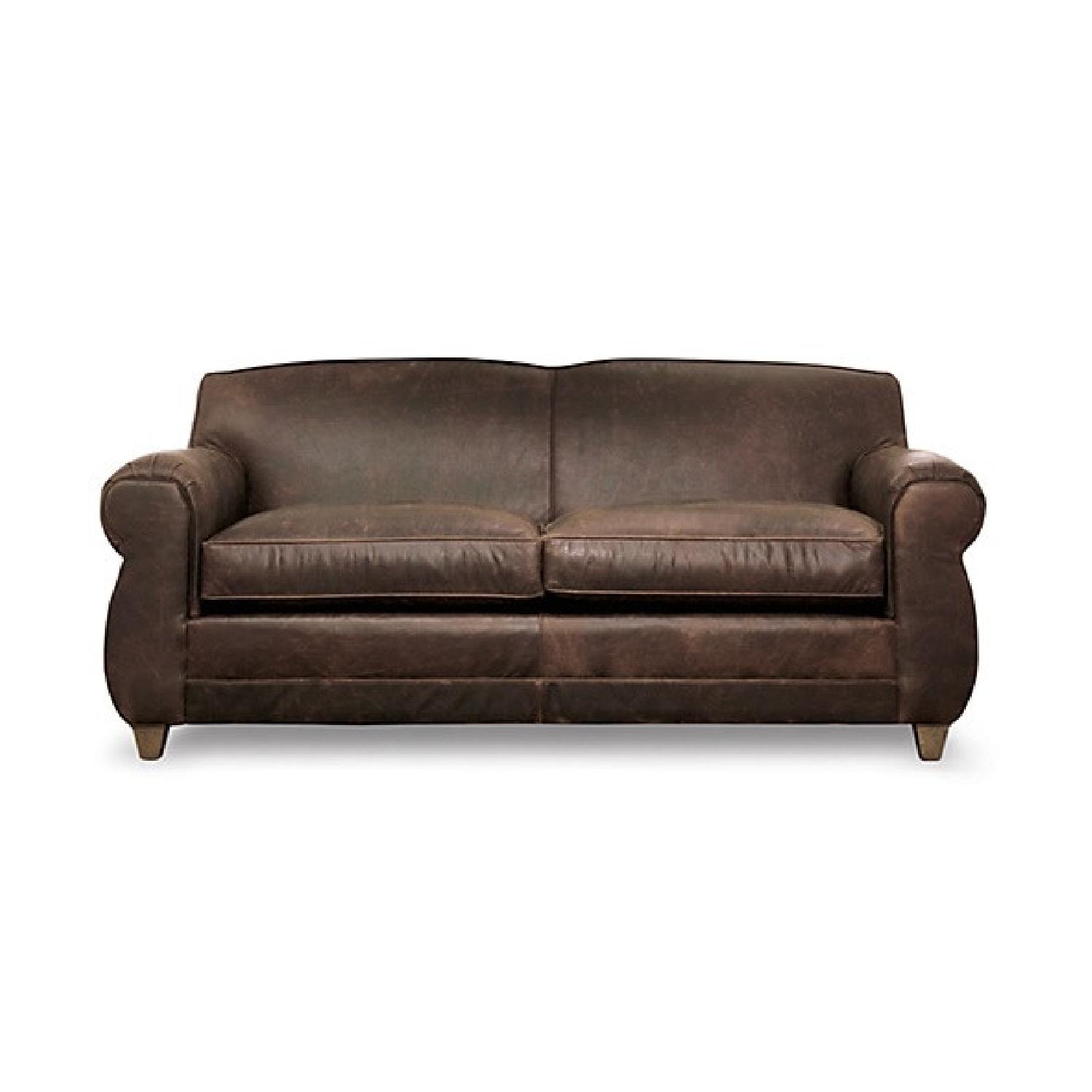 Restoration hardware leather sleeper sofa store