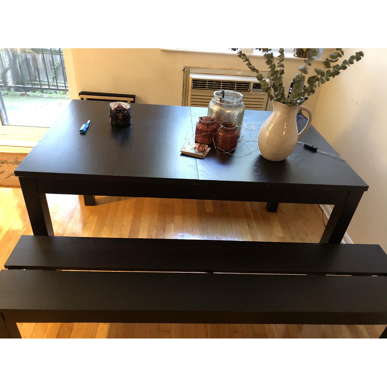 Ikea Dining Table w/ 2 Benches - AptDeco