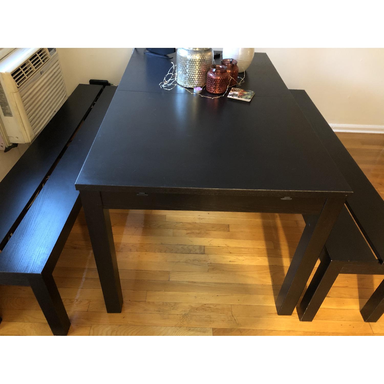 Ikea Dining Table w/ 2 Benches - AptDeco