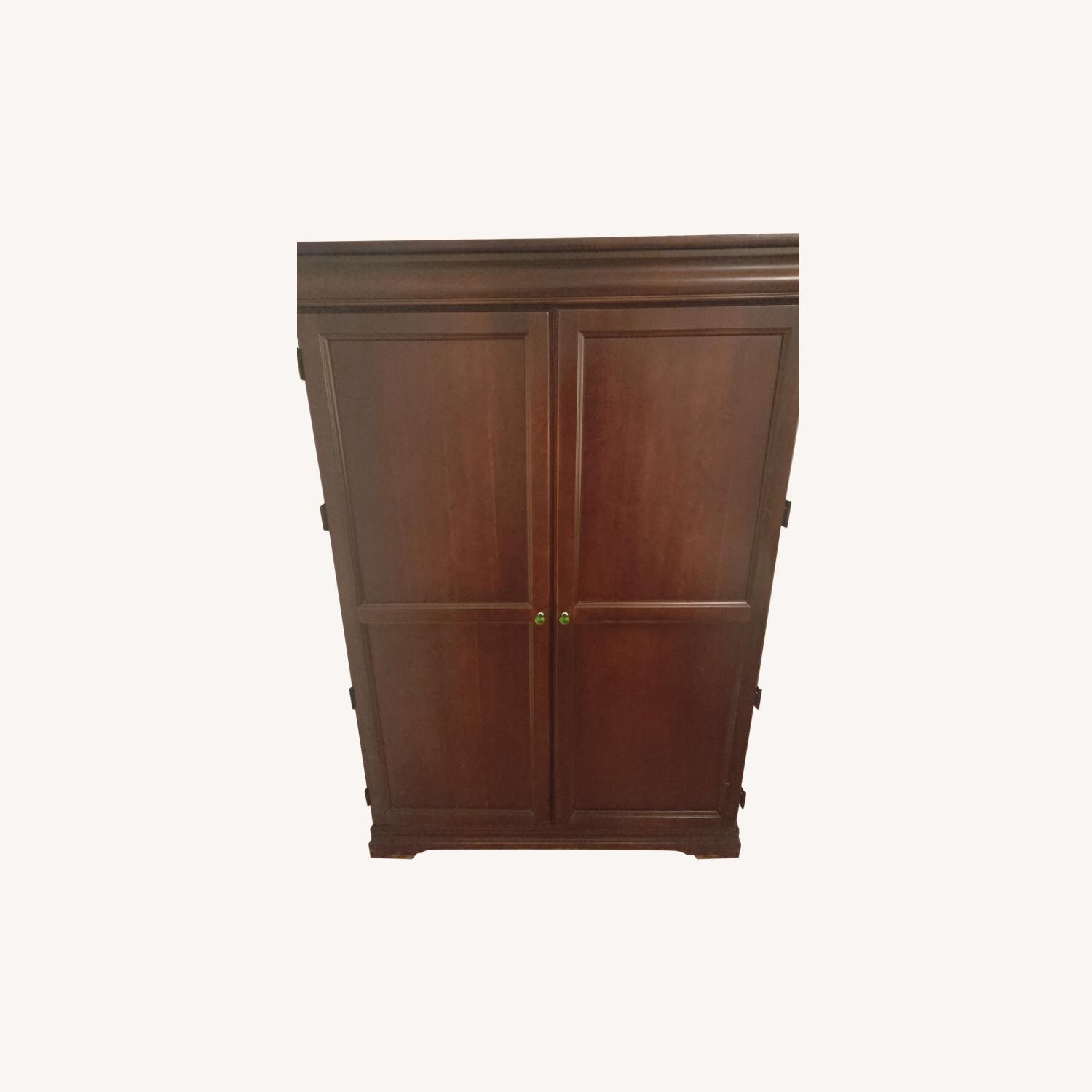 Riverside Wood Computer Armoire - AptDeco