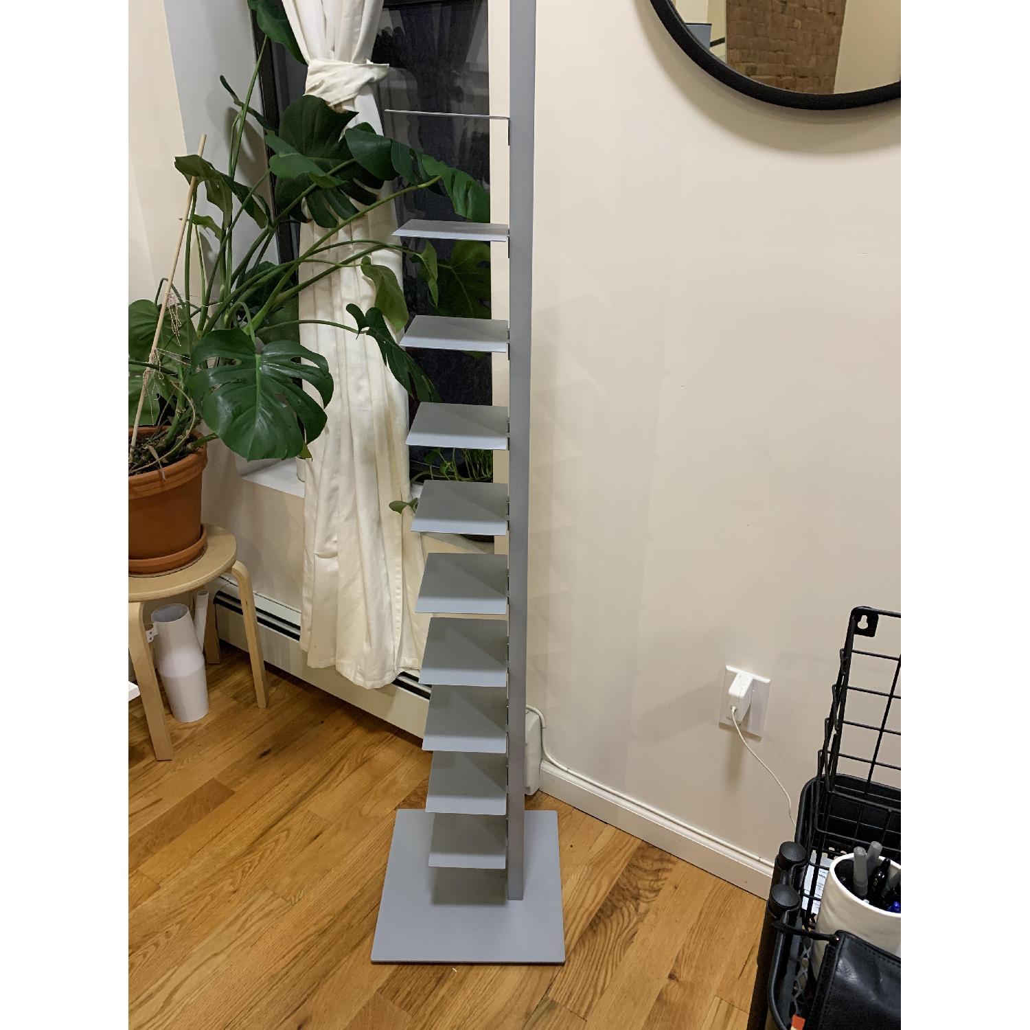 Bauhaus Sapiens Gray Metal Bookcase - AptDeco