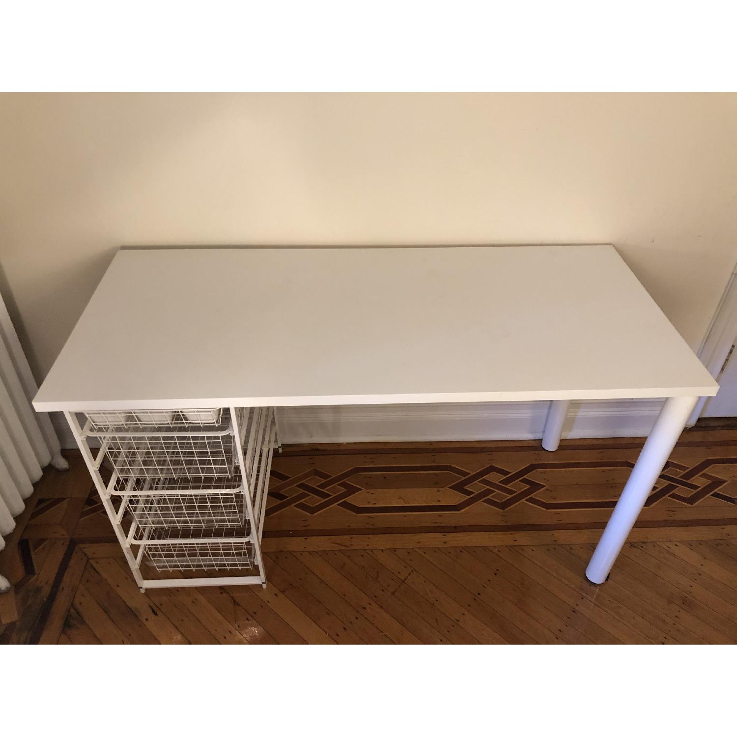 Container Store Elfa White Desk - AptDeco