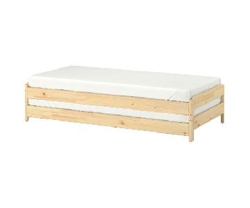 Ikea Pine Twin Stackable Bed - AptDeco