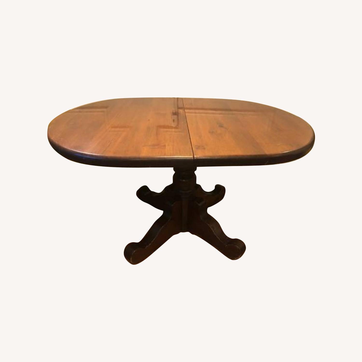 Antique Wood Expandable Dining Table - AptDeco