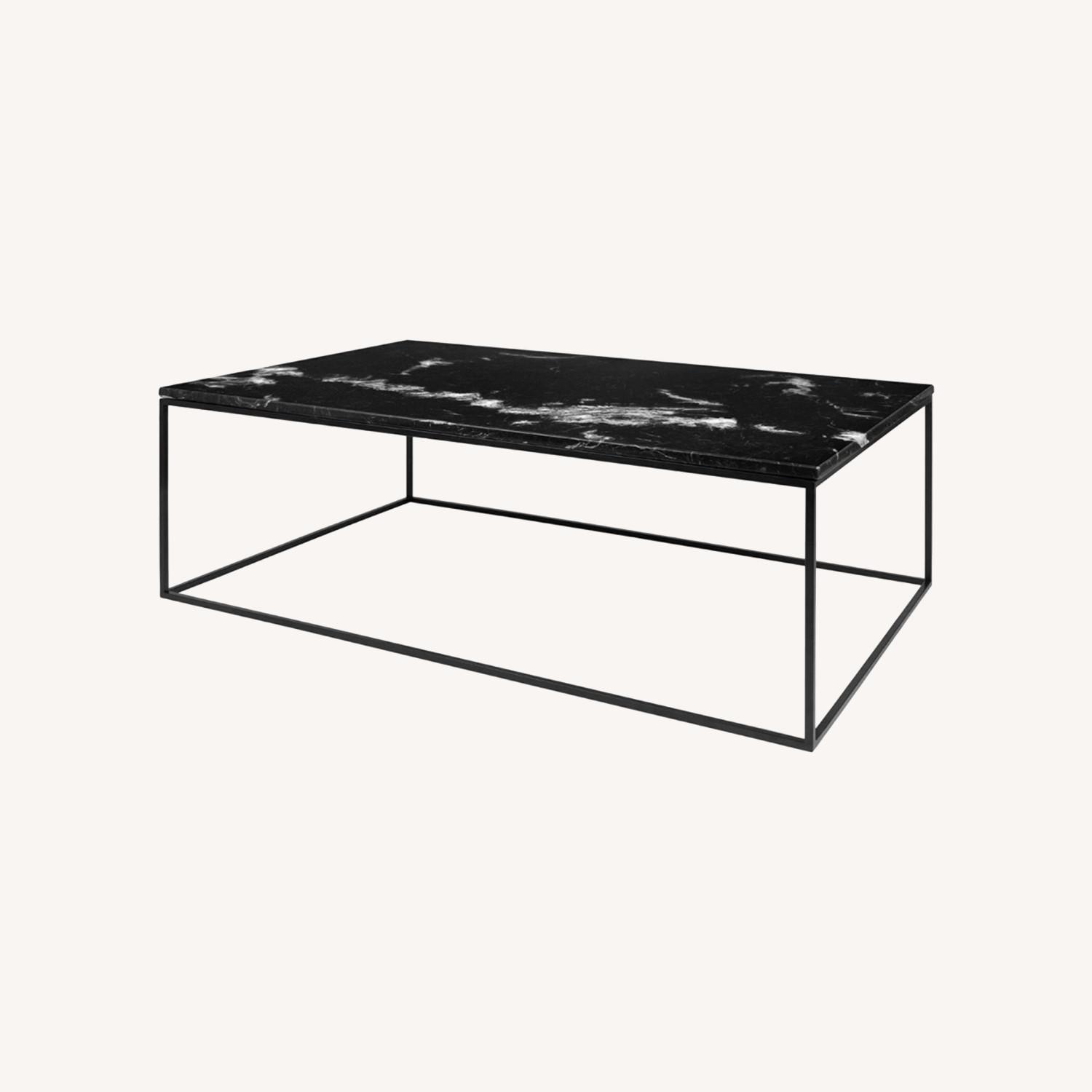 Temahome Black Marble Coffee Table - AptDeco