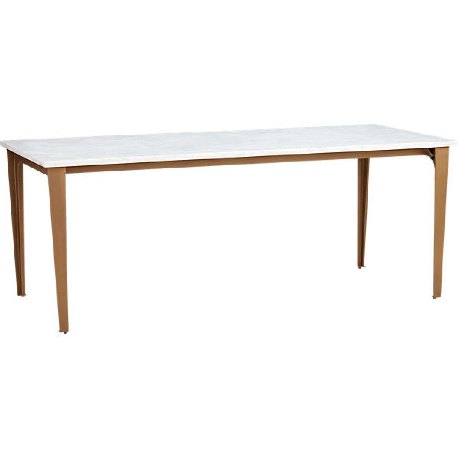 CB2 Marble Top Dining Table - AptDeco
