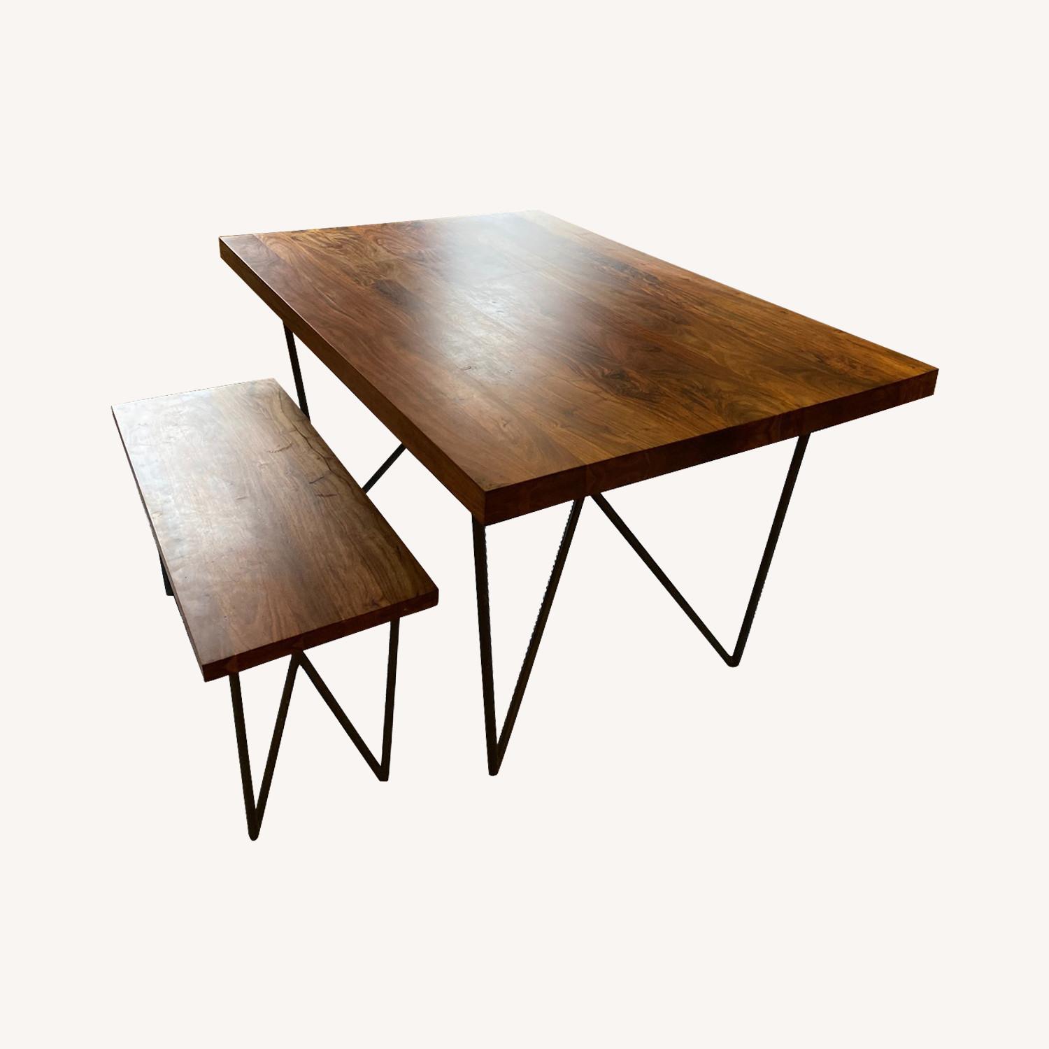 CB2 Dylan Dining Table w/ 1 Bench - AptDeco