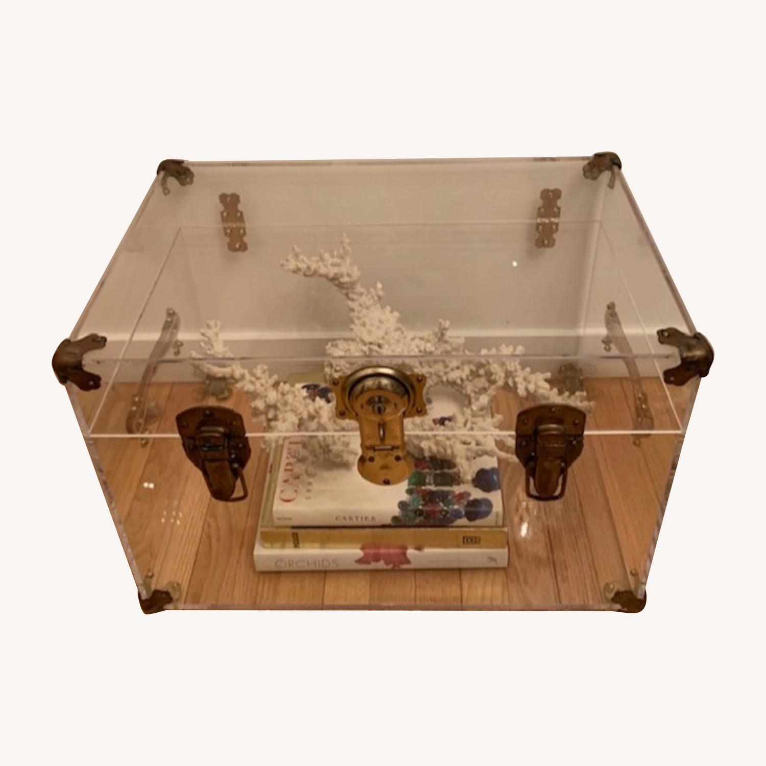 Amazing Acrylic Lucite Chest / Trunk Coffee or Side Table - AptDeco