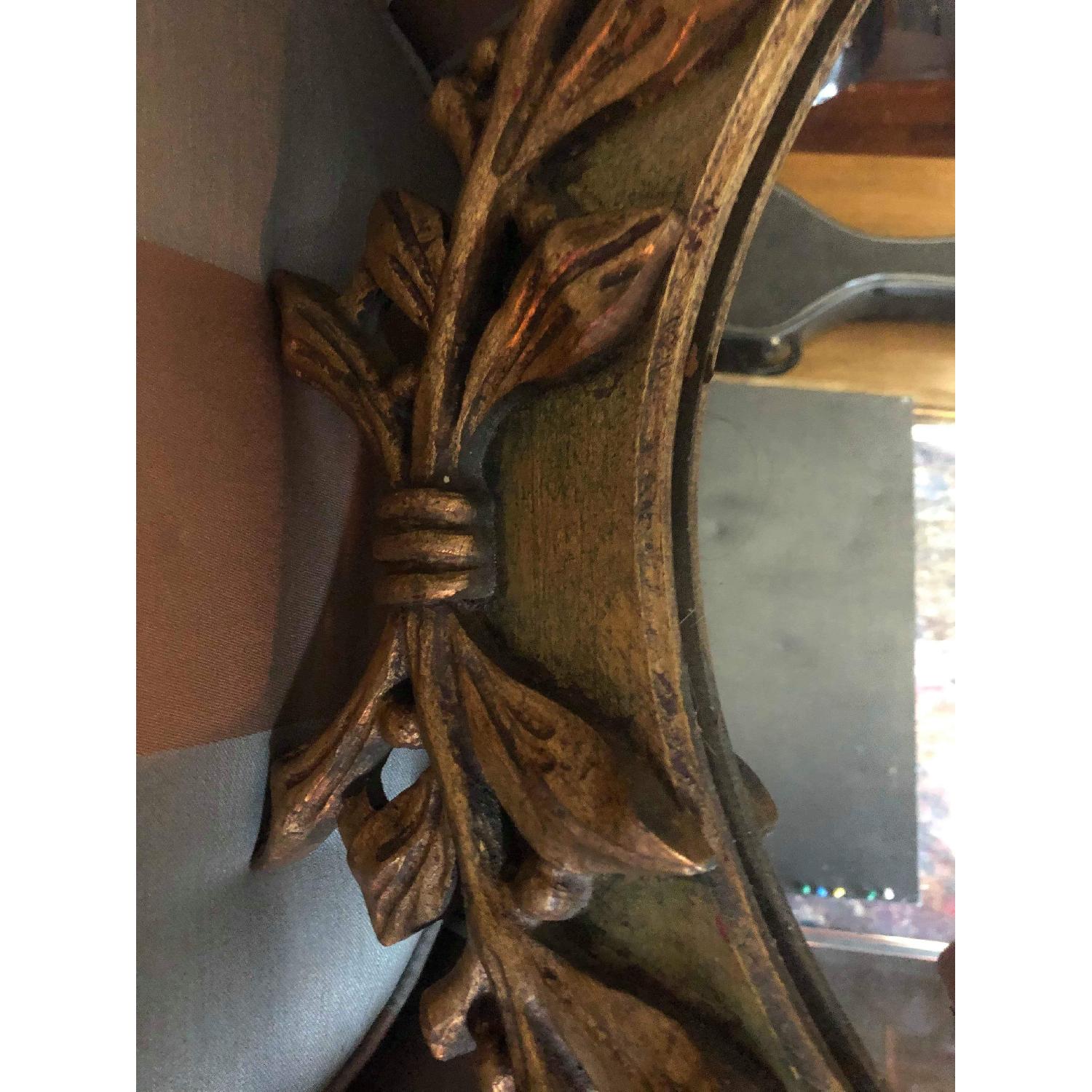 Antique 1940s Gold Painted Wooden Framed Mirror - AptDeco