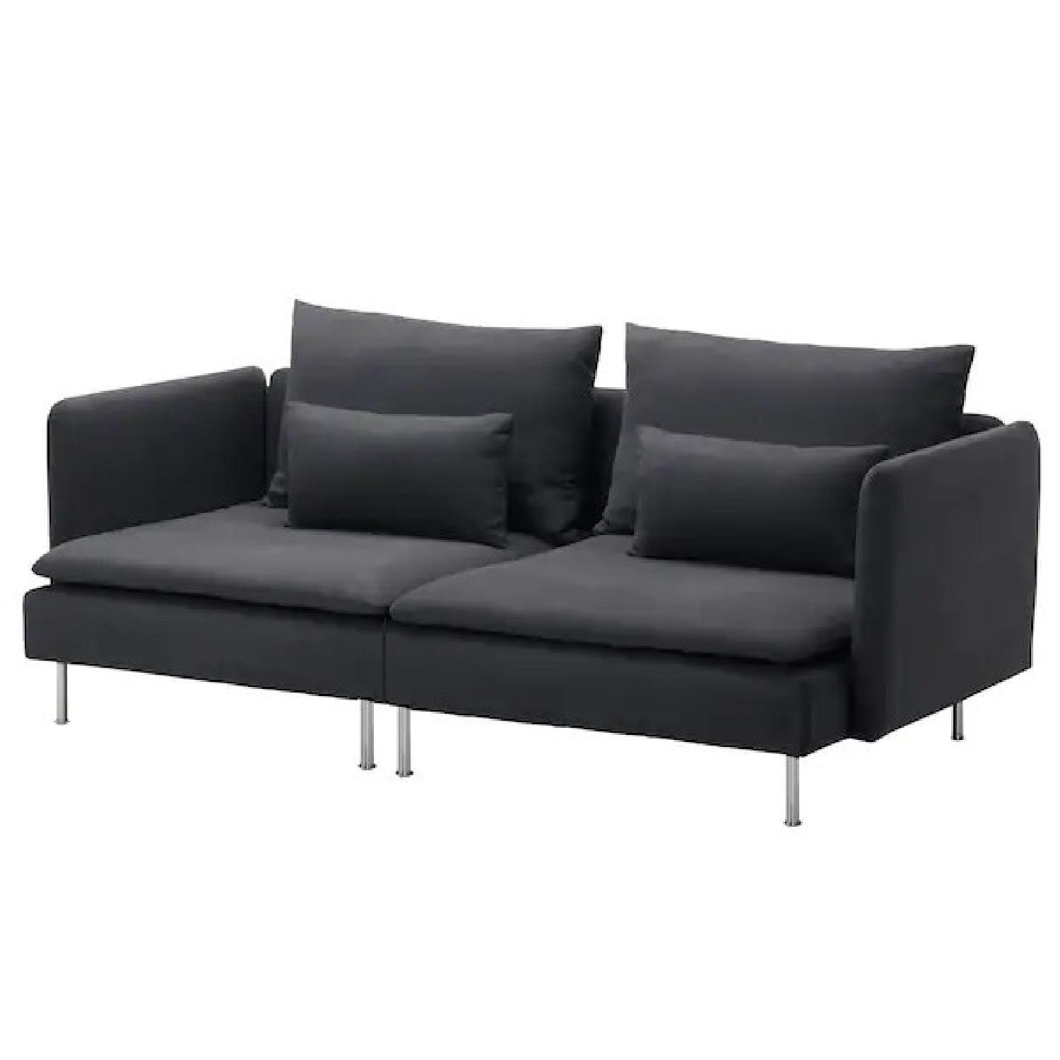 Ikea Soderhamn Dark Gray 2-Piece Sofa - AptDeco