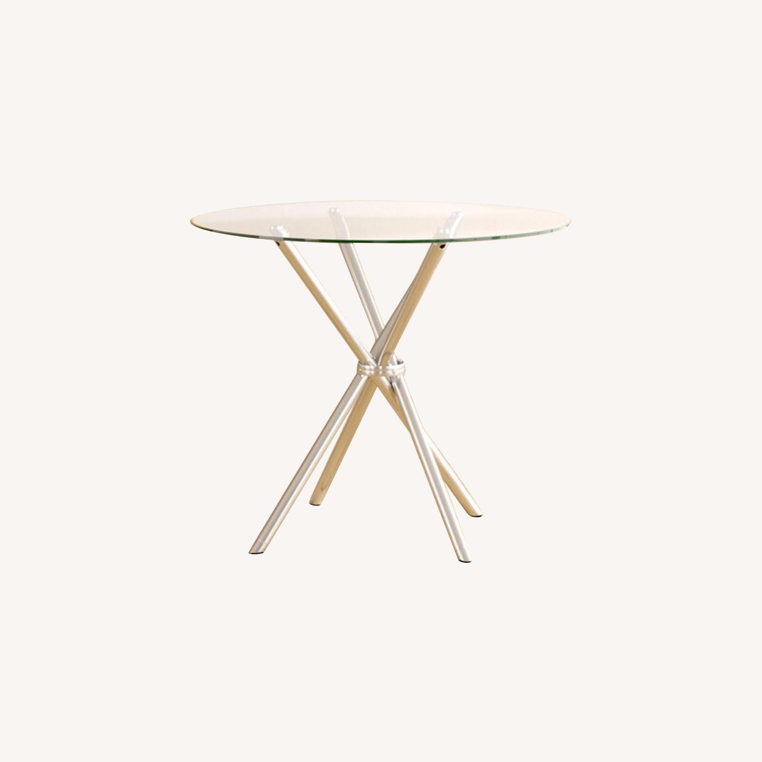 Glass Round Dining Room Table - AptDeco