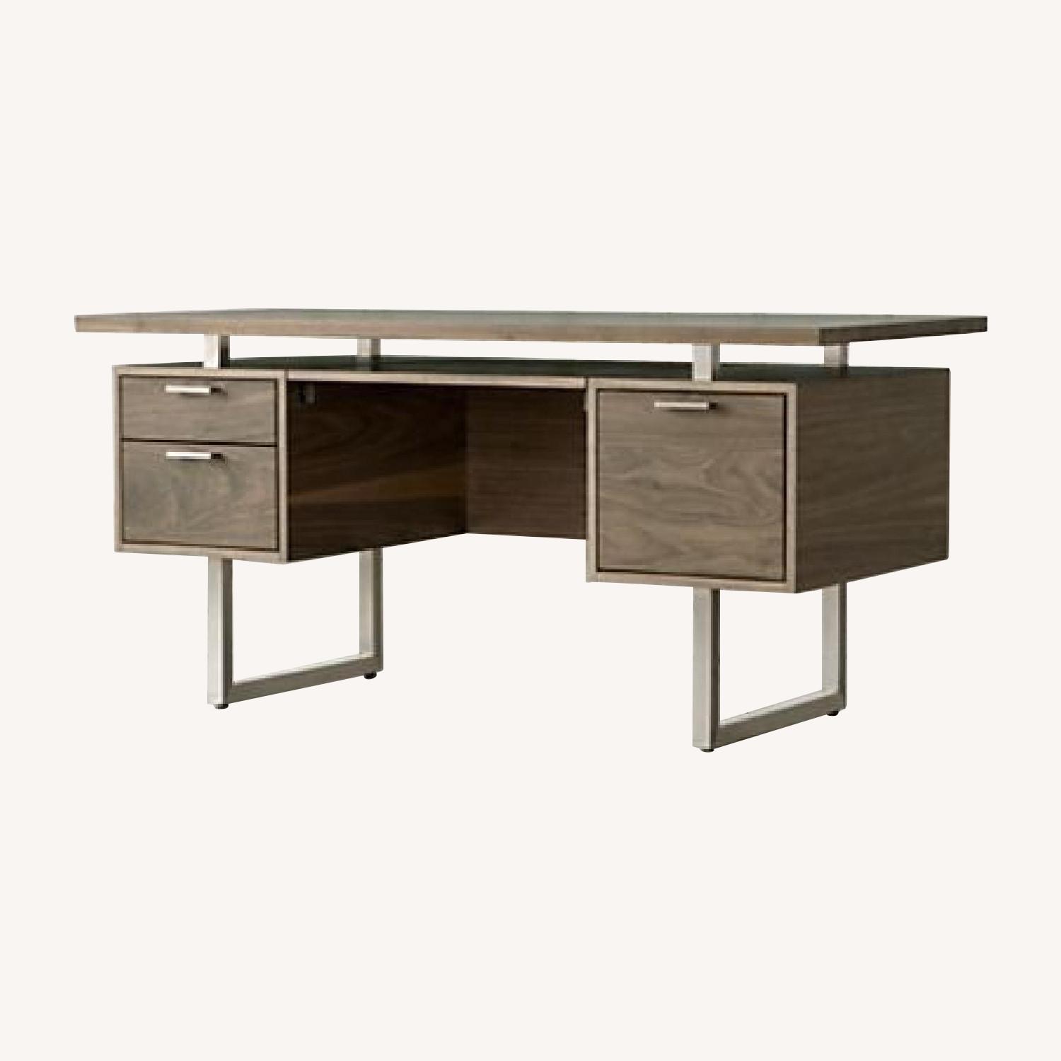 Beautiful Walnut Executive Desk - AptDeco