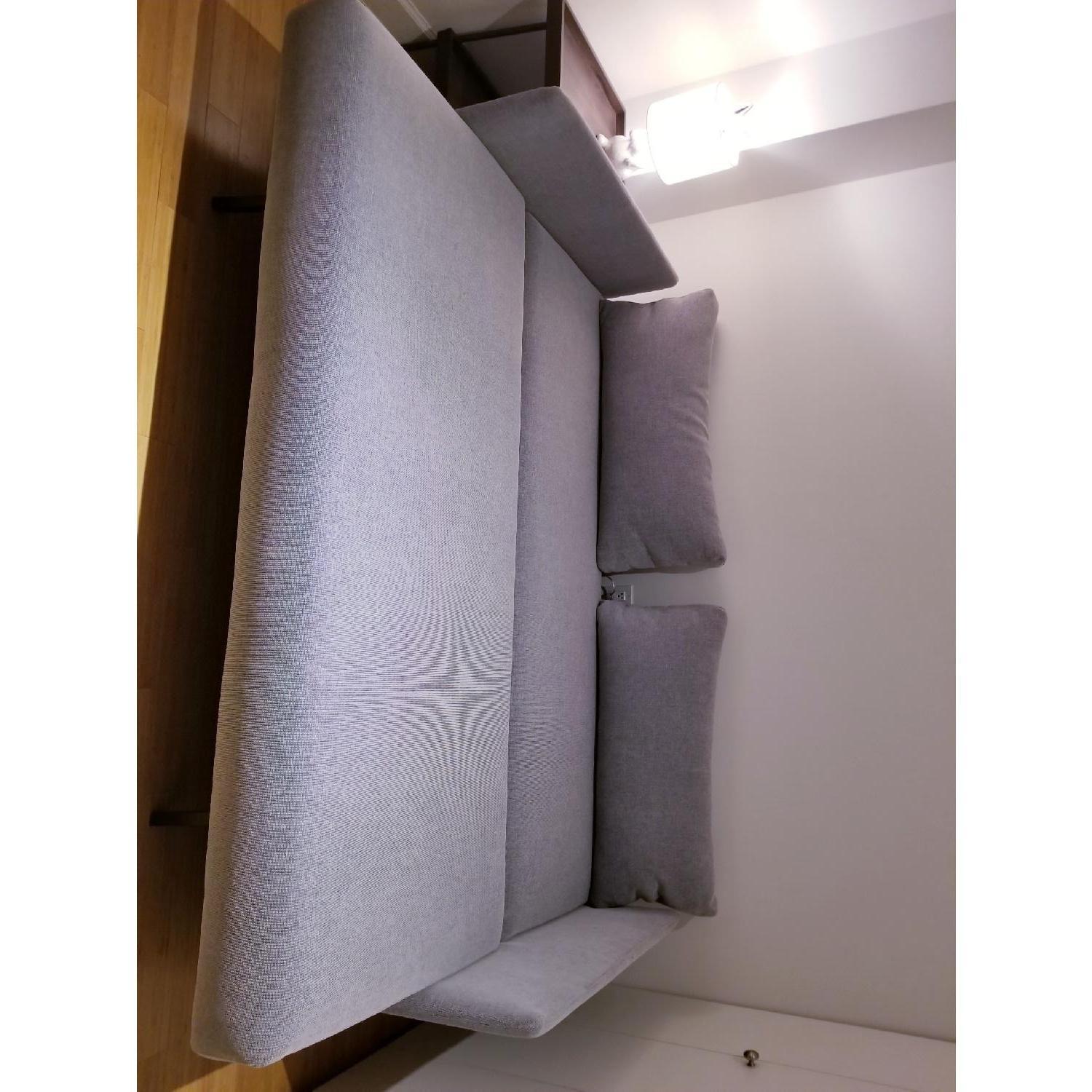 CB2 Tandom Microgrid Sleeper Sofa - AptDeco