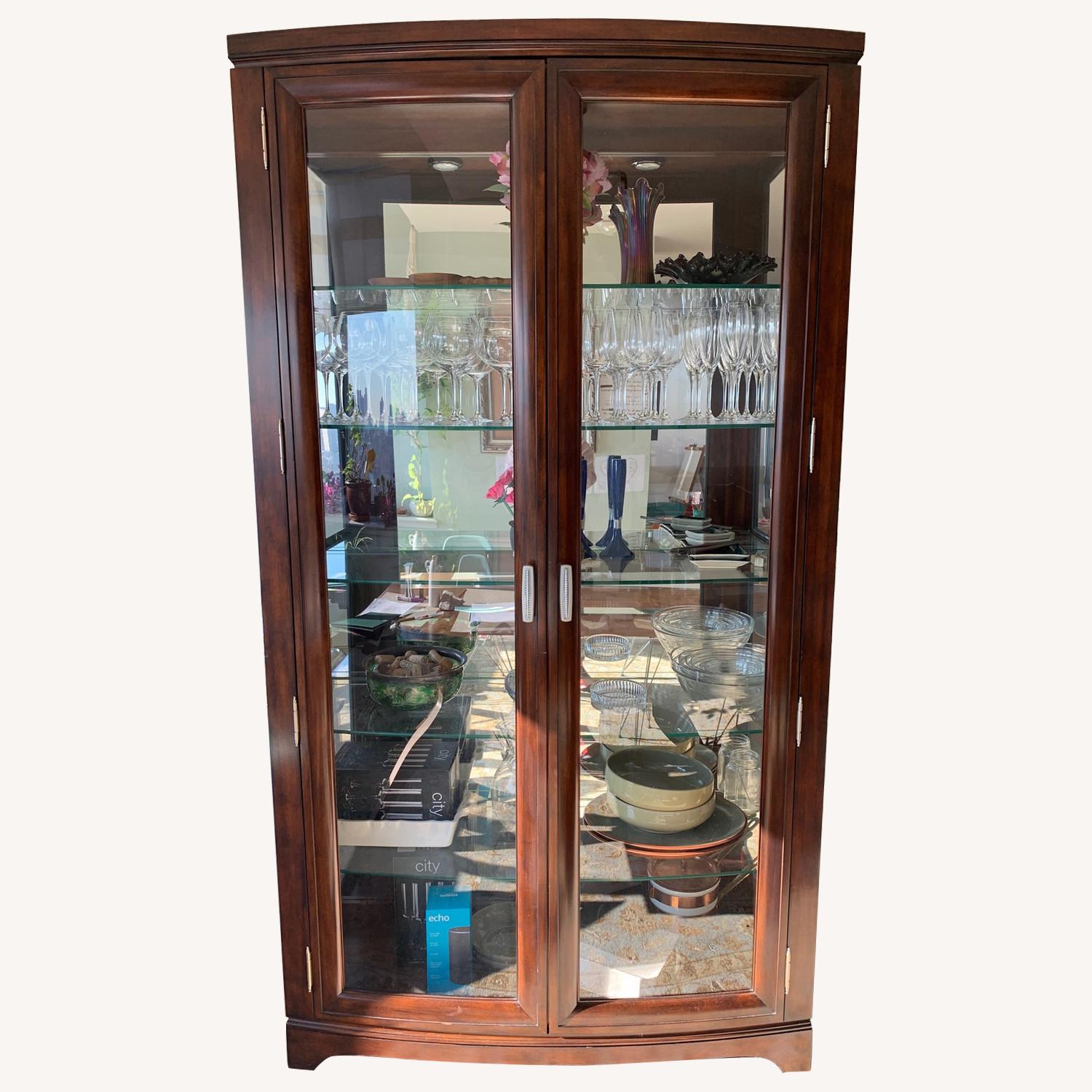 Wood Curio Cabinet - AptDeco