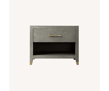 RH Modern Shagreen Grey Nightstands- set of 2 - AptDeco