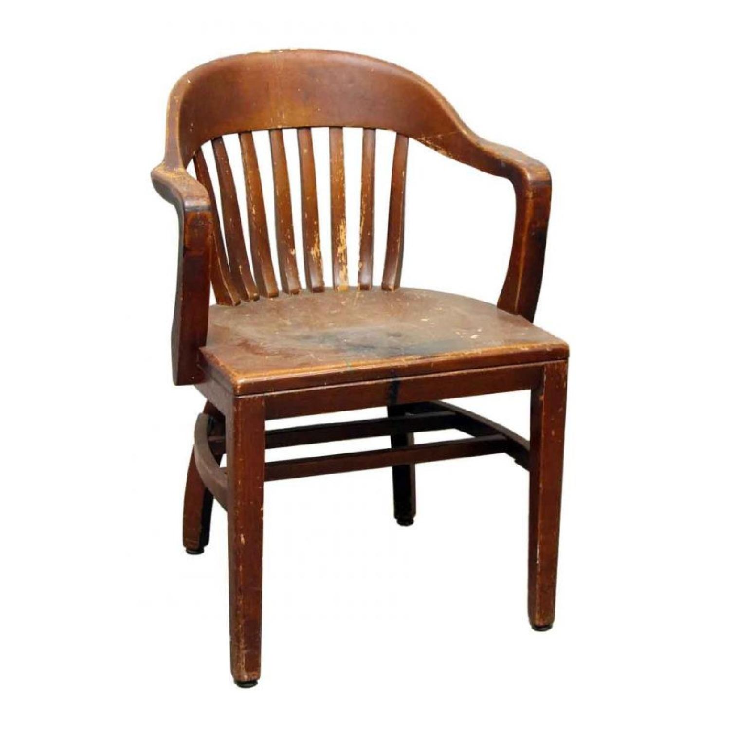 Jos L Shoemaker Co Inc Antique Bankers Chair AptDeco jos-l-shoemaker-co-inc-antique-bankers-chair-aptdeco