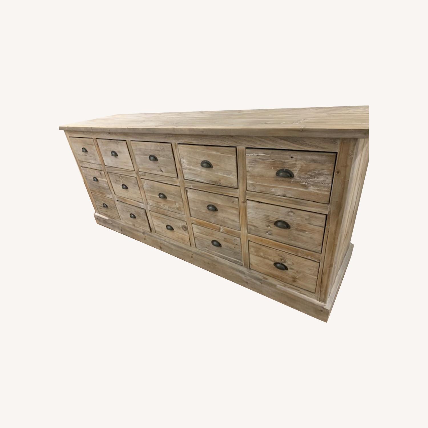 ABC Carpet & Home Distressed Natural Wood Console - AptDeco