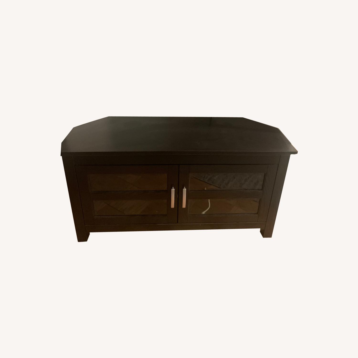 Wayfair Black corner TV unit - AptDeco