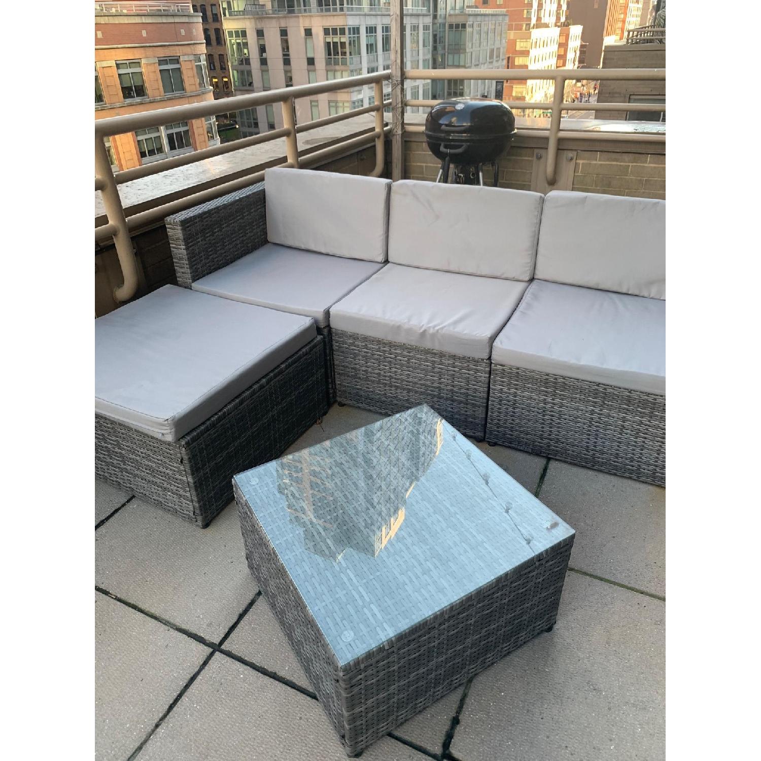 Madison Home USA 3 Piece Outdoor Sectional with Cushions - AptDeco