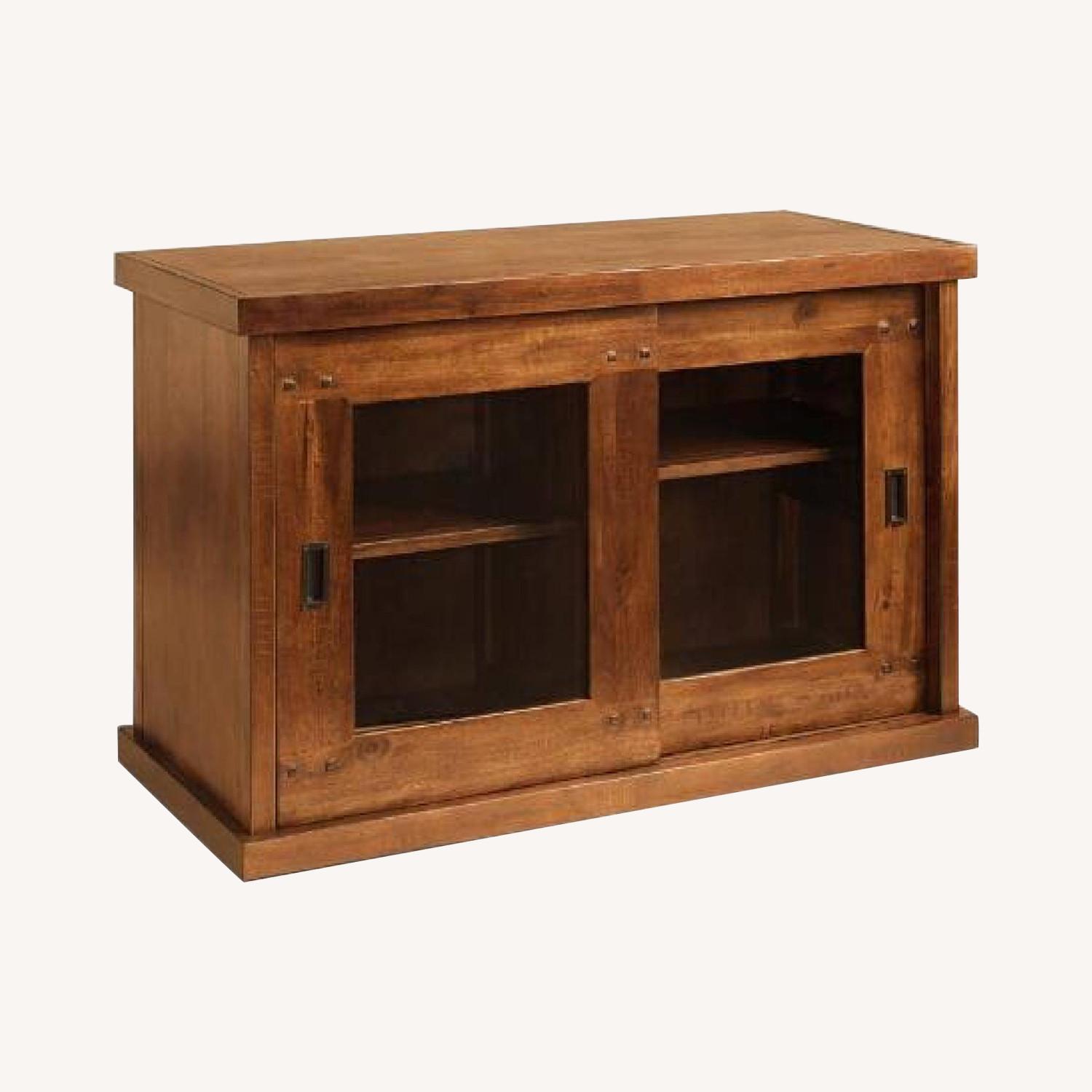 World Market Glass Door Media Cabinet - AptDeco