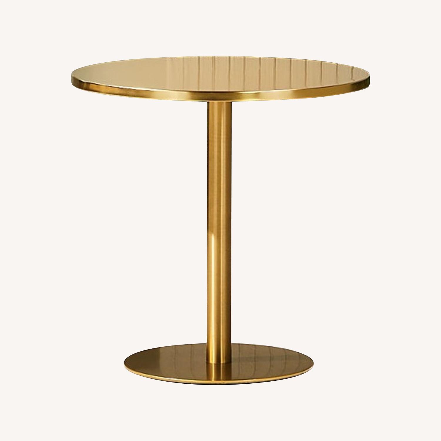 CB2 Brass/Gold Metal Table - AptDeco