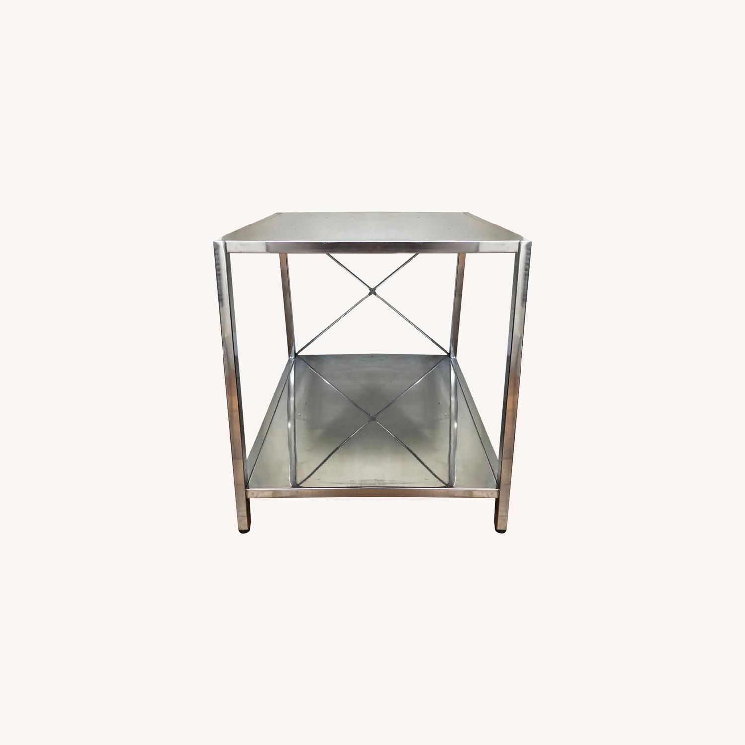 CB2 Modern Chrome End Table - AptDeco