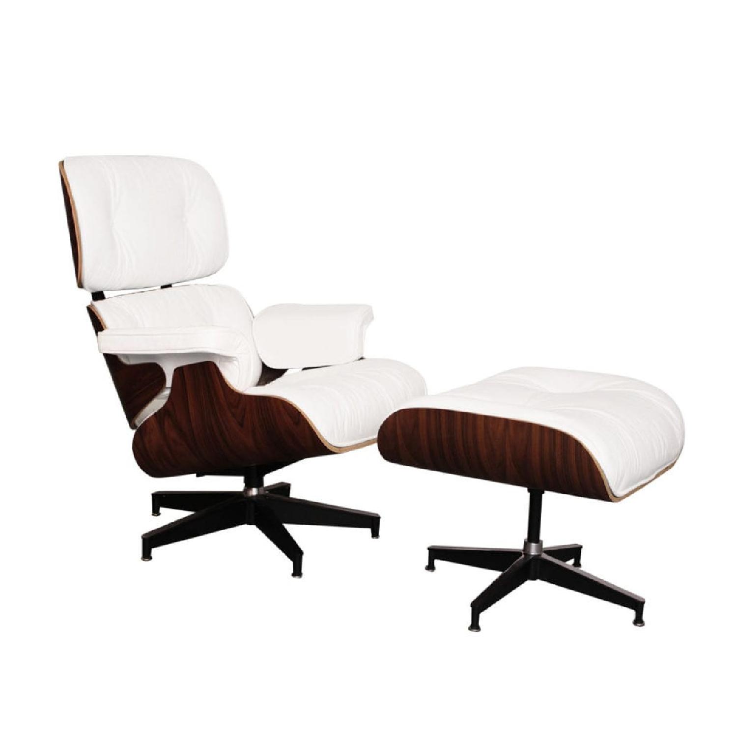 Eames Style Lounger with Ottoman - AptDeco