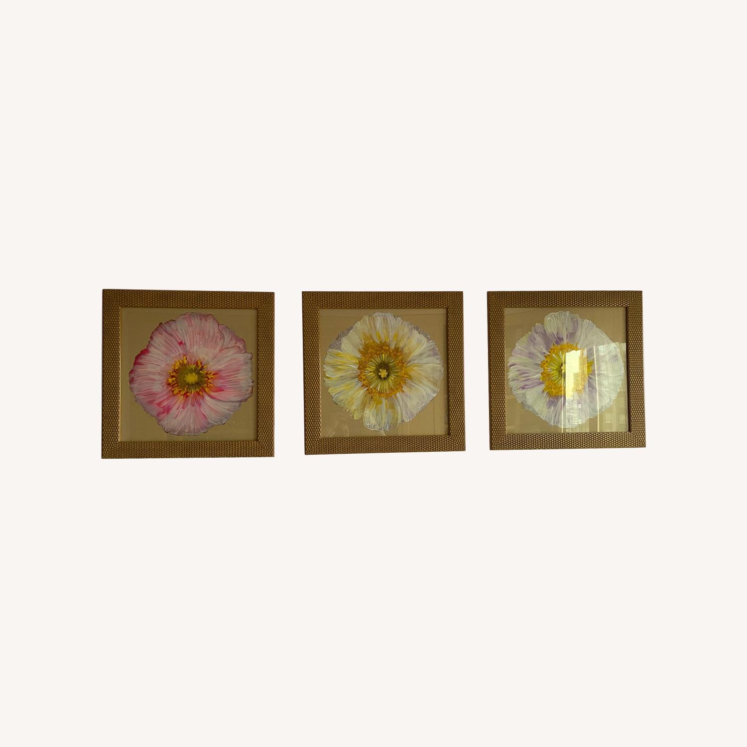 Framed Flower Trio Wall Art - AptDeco