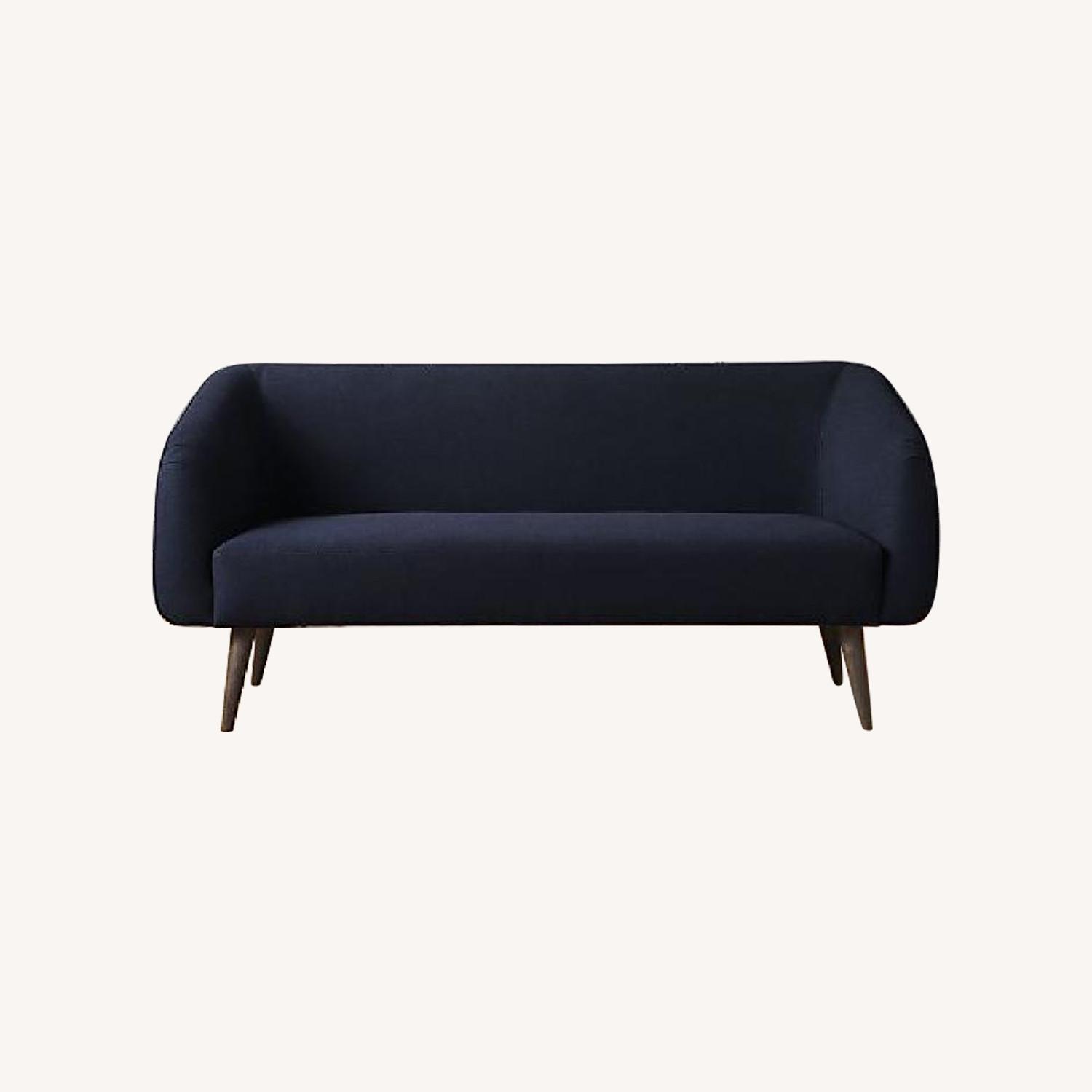CB2 Rue II Apartment Navy Sofa Couch - AptDeco