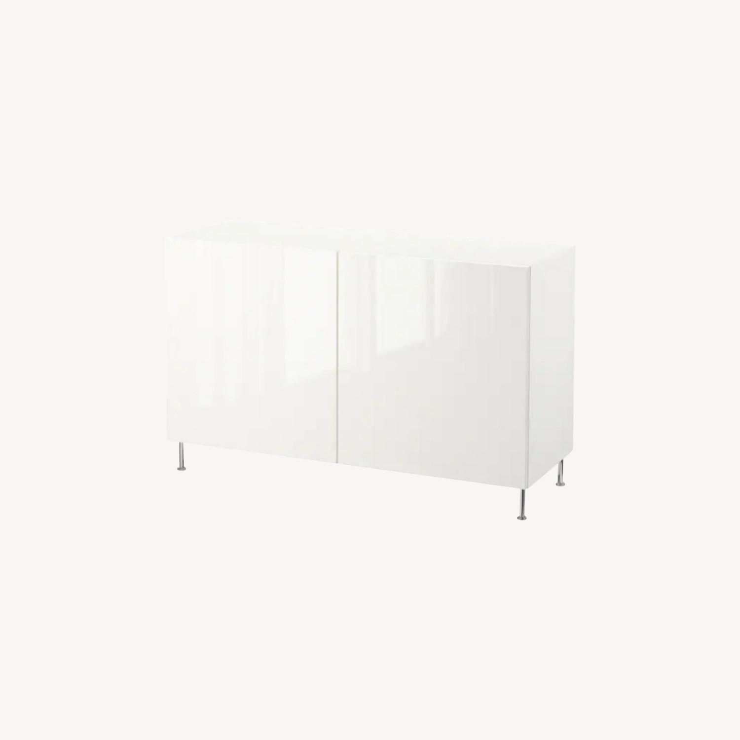 IKEA BESTA White Storage Combination with Doors - AptDeco